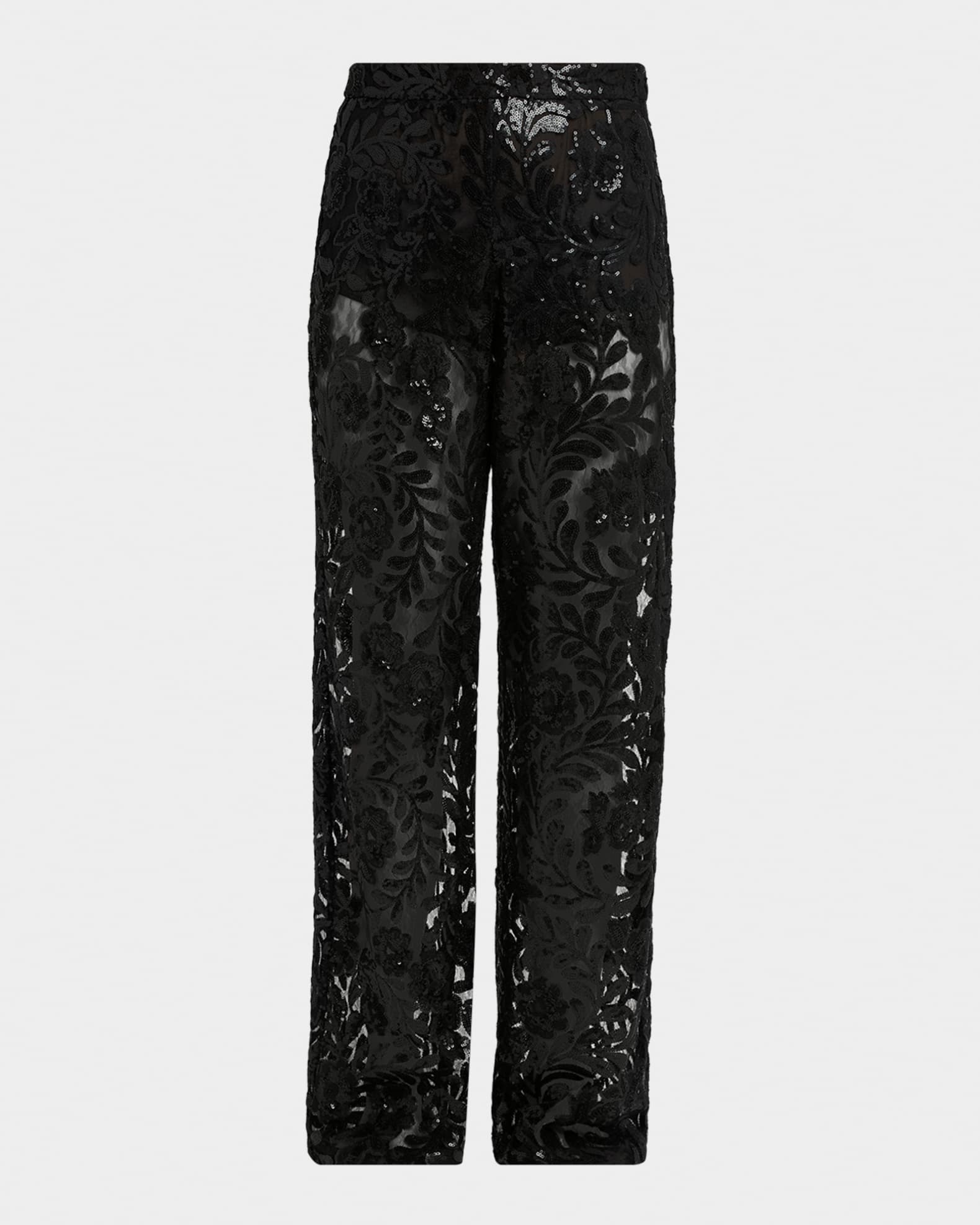 Golden Goose Journey Sequined Floral-Embroidered Tulle Pants | Neiman ...