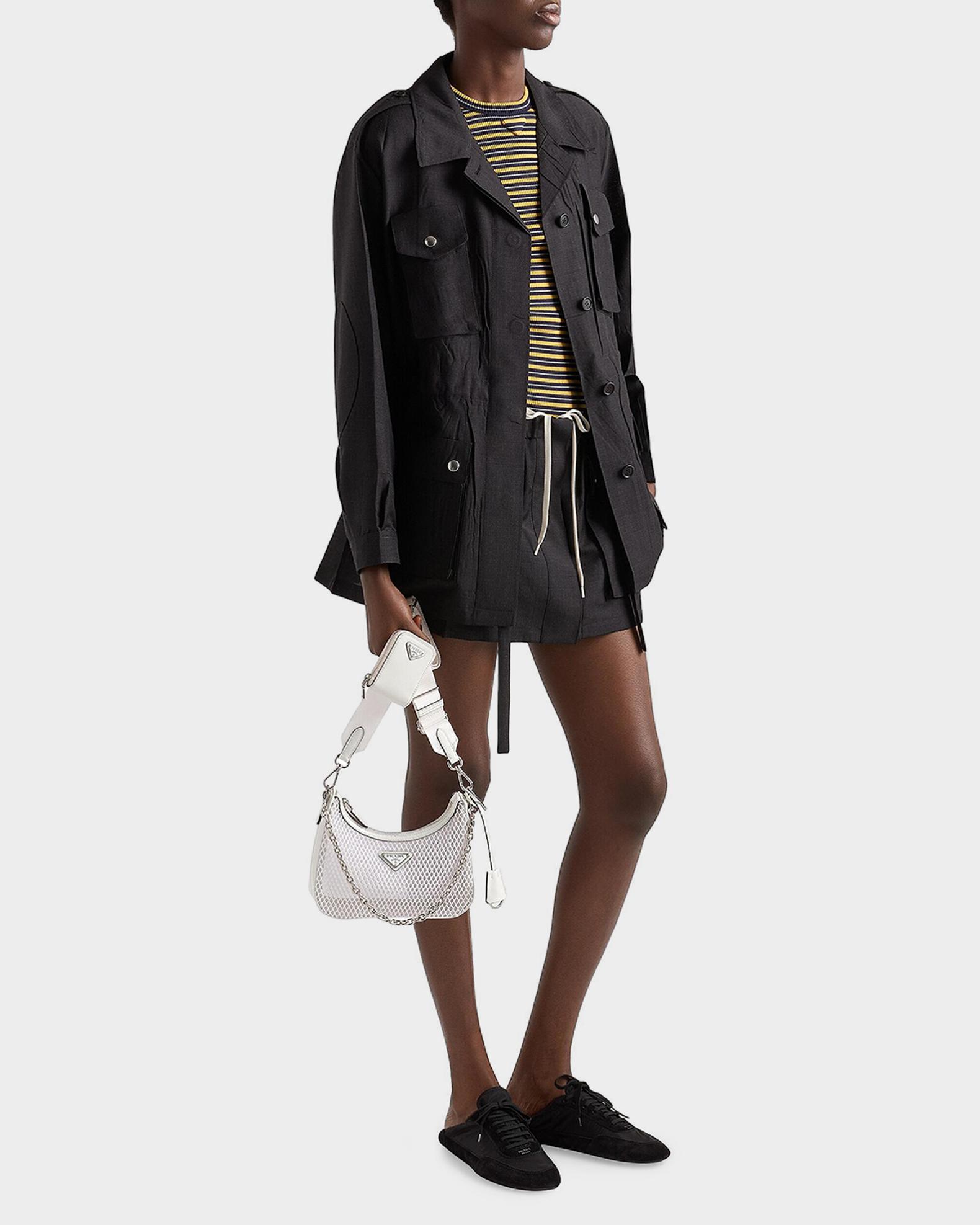 Prada Re-Edition 2005 Mesh and Brushed Leather Shoulder Bag | Neiman Marcus