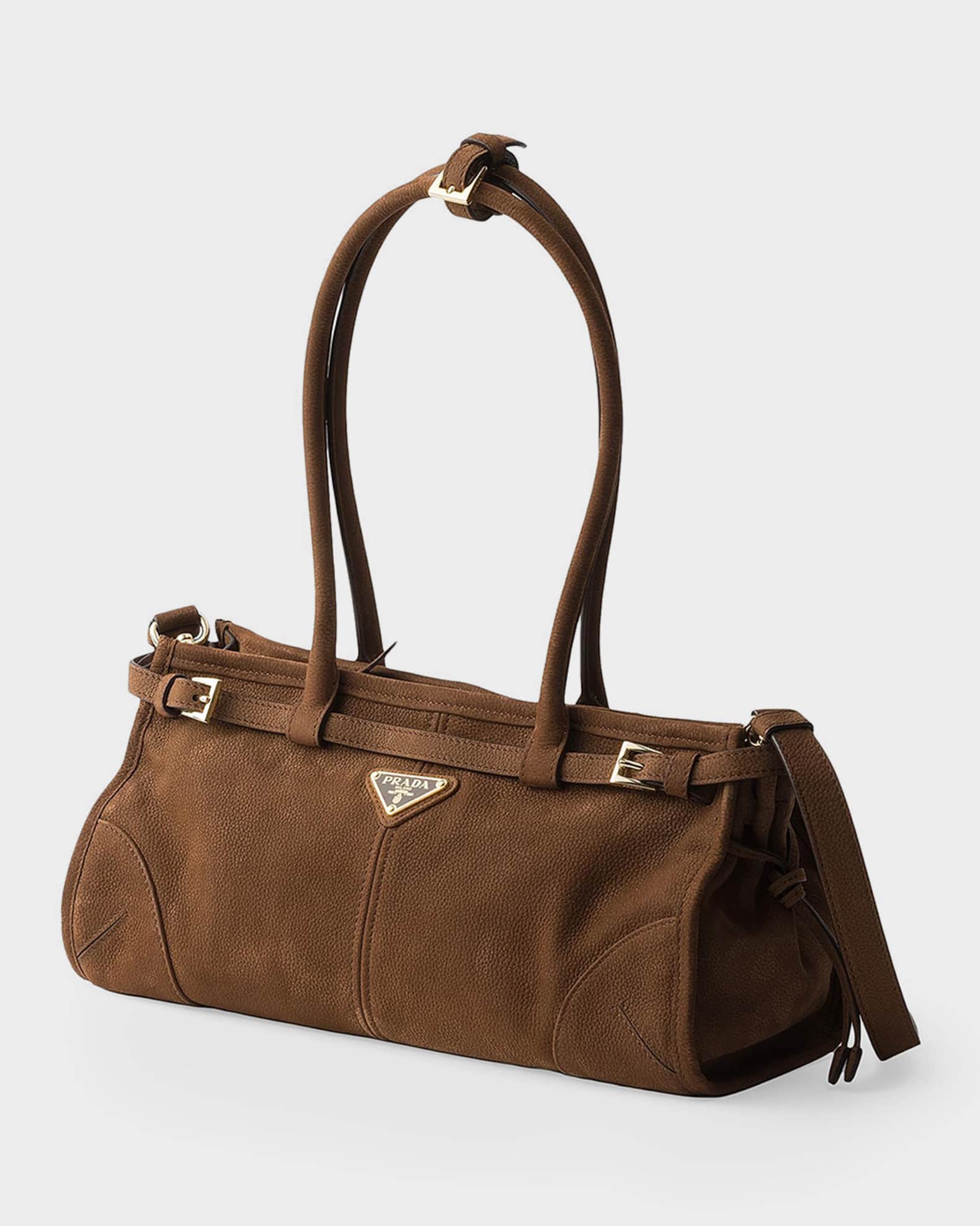 Prada Bonnie Medium Nubuck Leather Handbag | Neiman Marcus