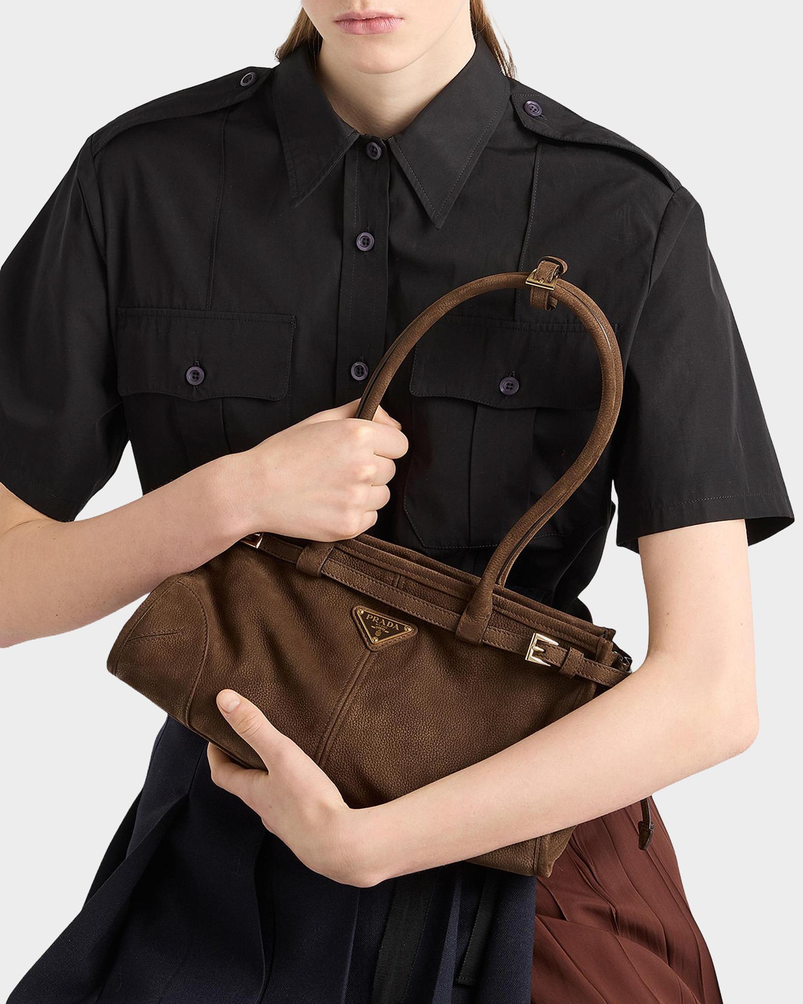 Prada Bonnie Medium Nubuck Leather Handbag | Neiman Marcus