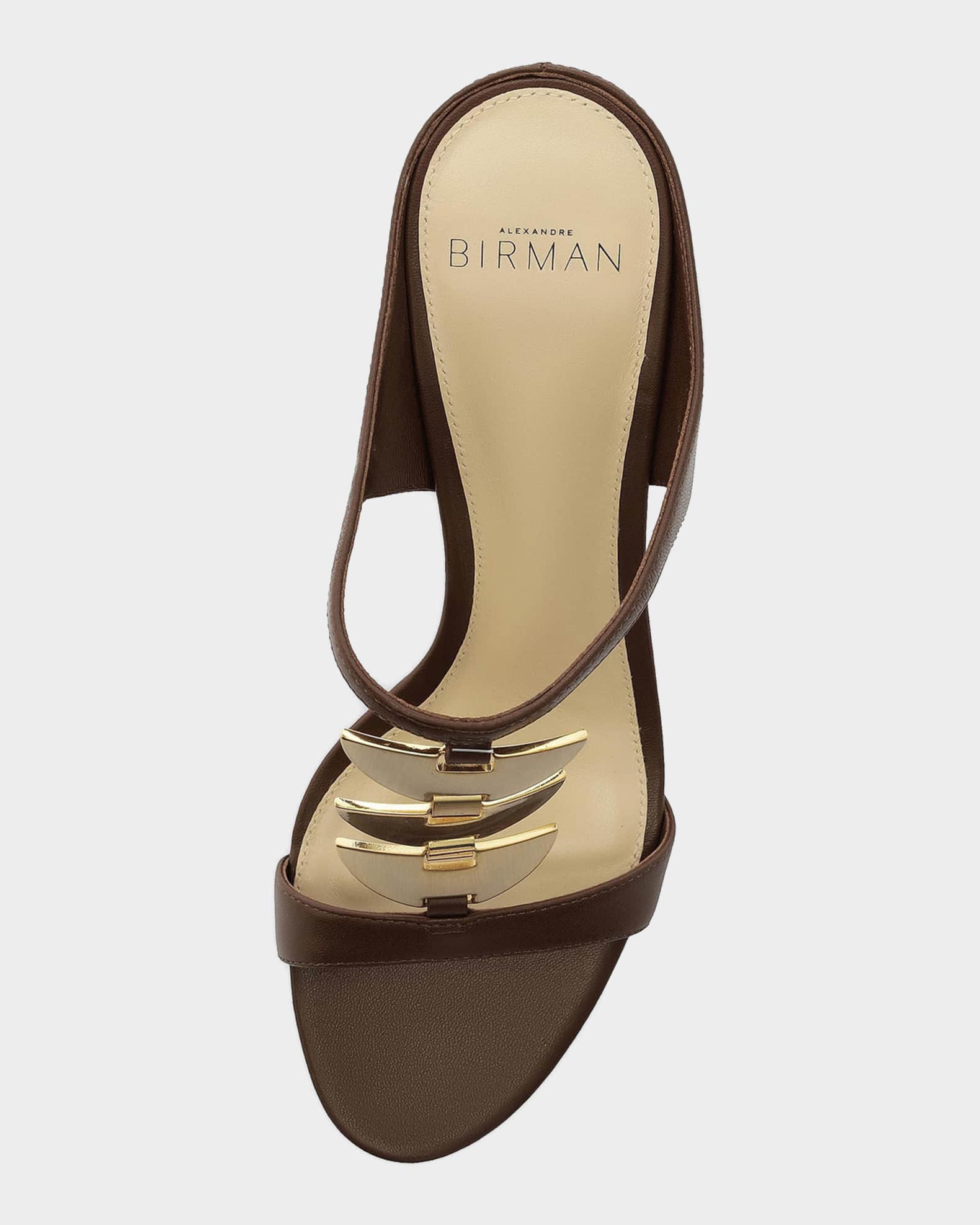Alexandre Birman 85mm Lia Leather T-Strap Mules | Neiman Marcus