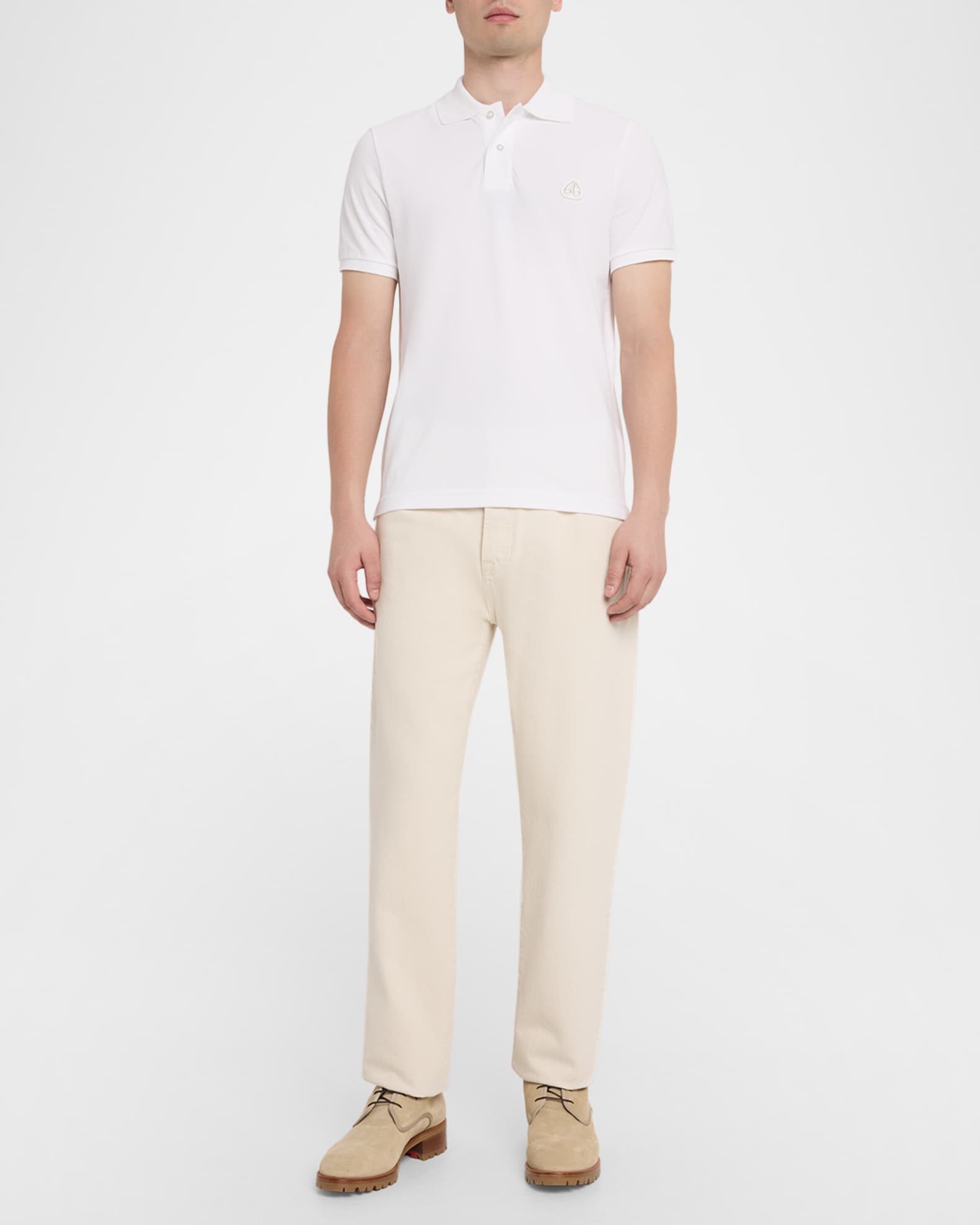 Moose Knuckles Men's Everett Cotton Pique Polo Shirt | Neiman Marcus