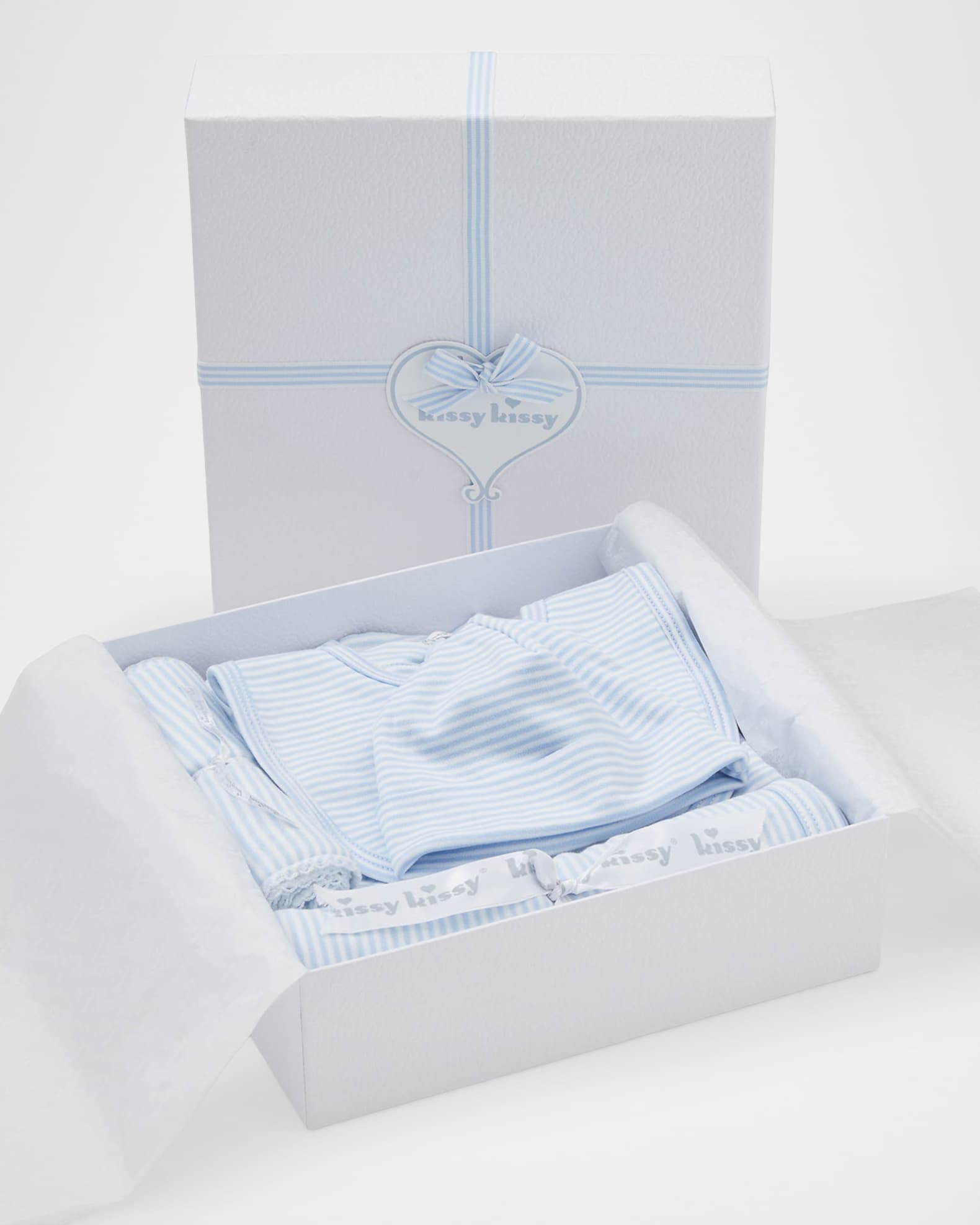 Kissy Kissy Kid's Simple Stripes 5-Piece Gift Box Set, Size Newborn-6M ...