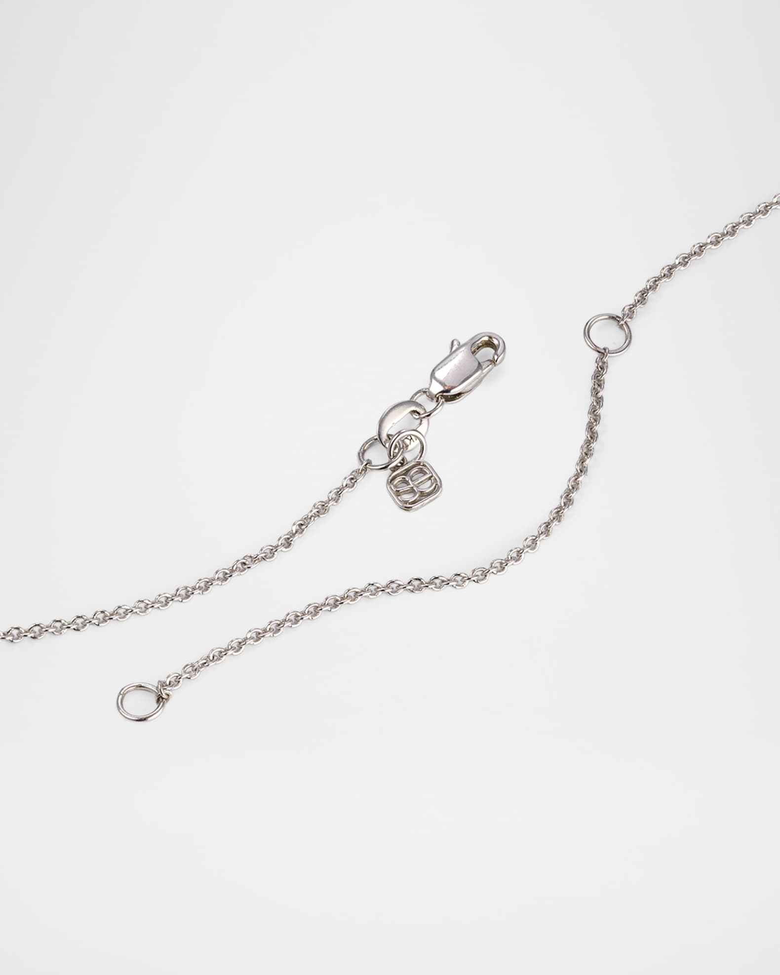 Sydney Evan 14K White Gold Diamond Small Fringe Necklace | Neiman Marcus
