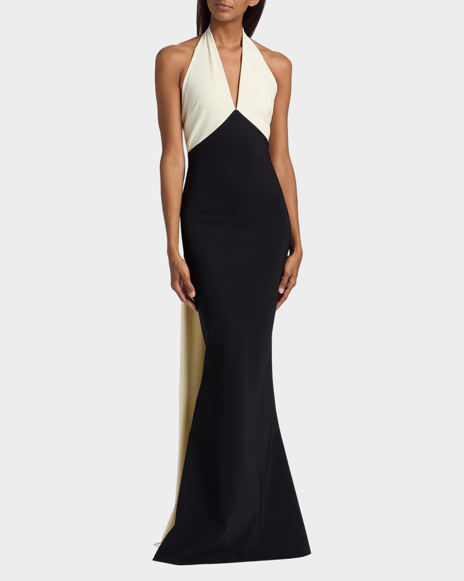 Chiara Boni La Petite Robe Noori Backless Draped Mermaid Gown | Neiman ...