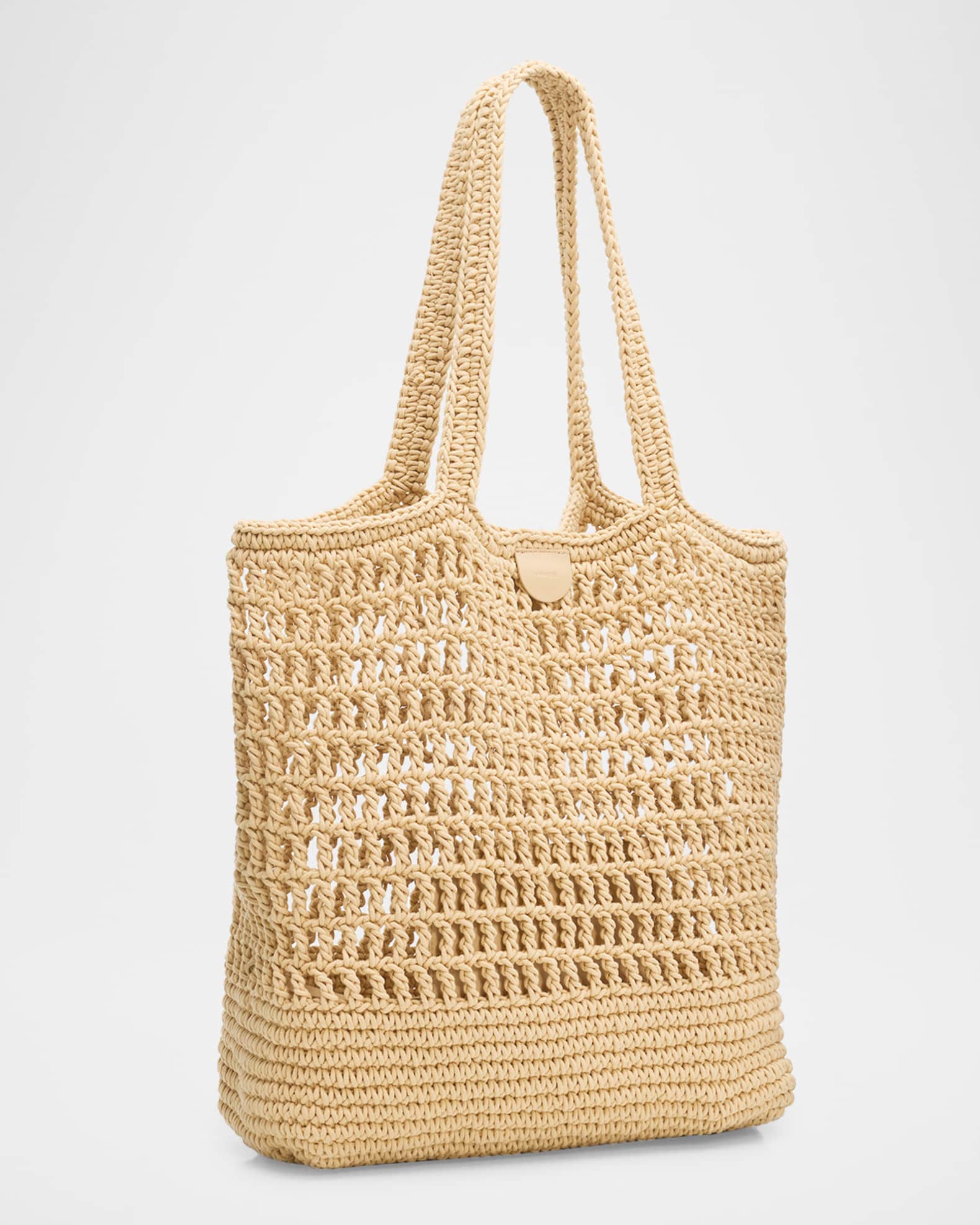 Vince Barcelona Large Cotton Crochet Tote Bag | Neiman Marcus