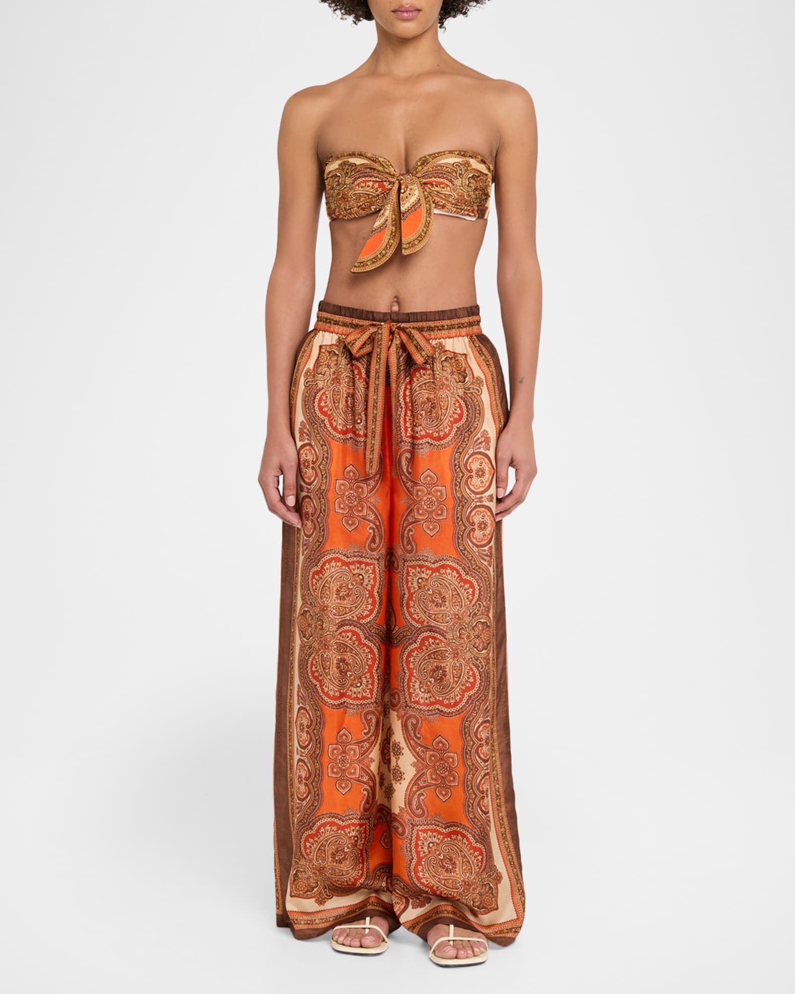 Zimmermann Mahon Relaxed Silk Pants | Neiman Marcus