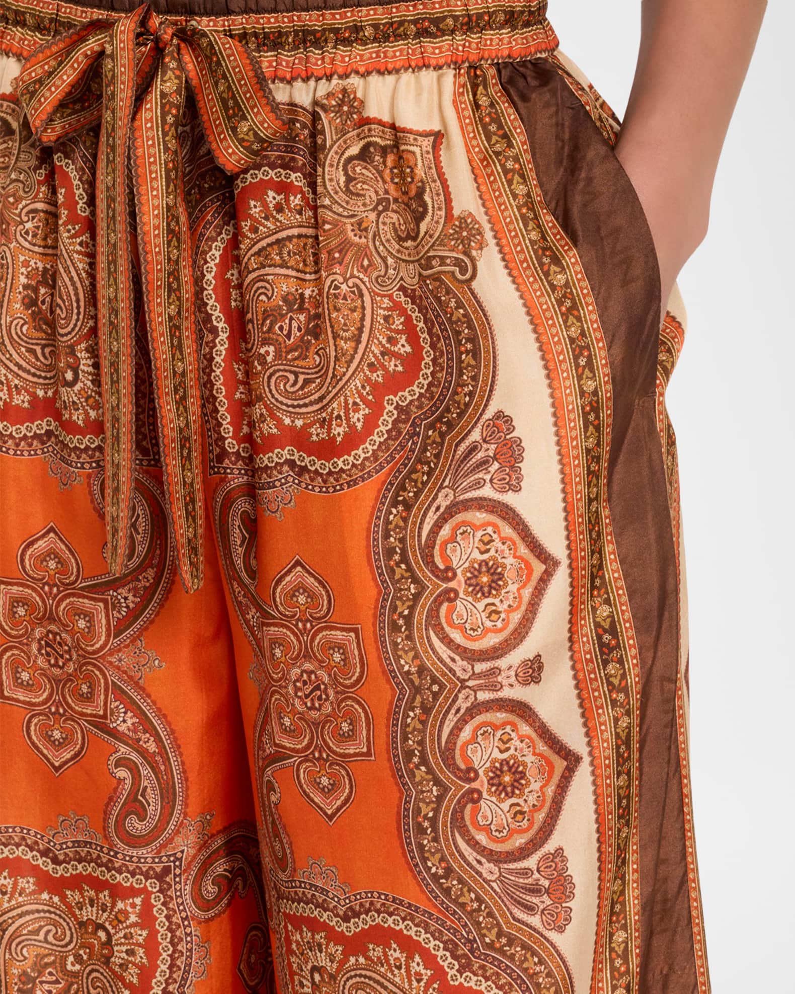 Zimmermann Mahon Relaxed Silk Pants | Neiman Marcus