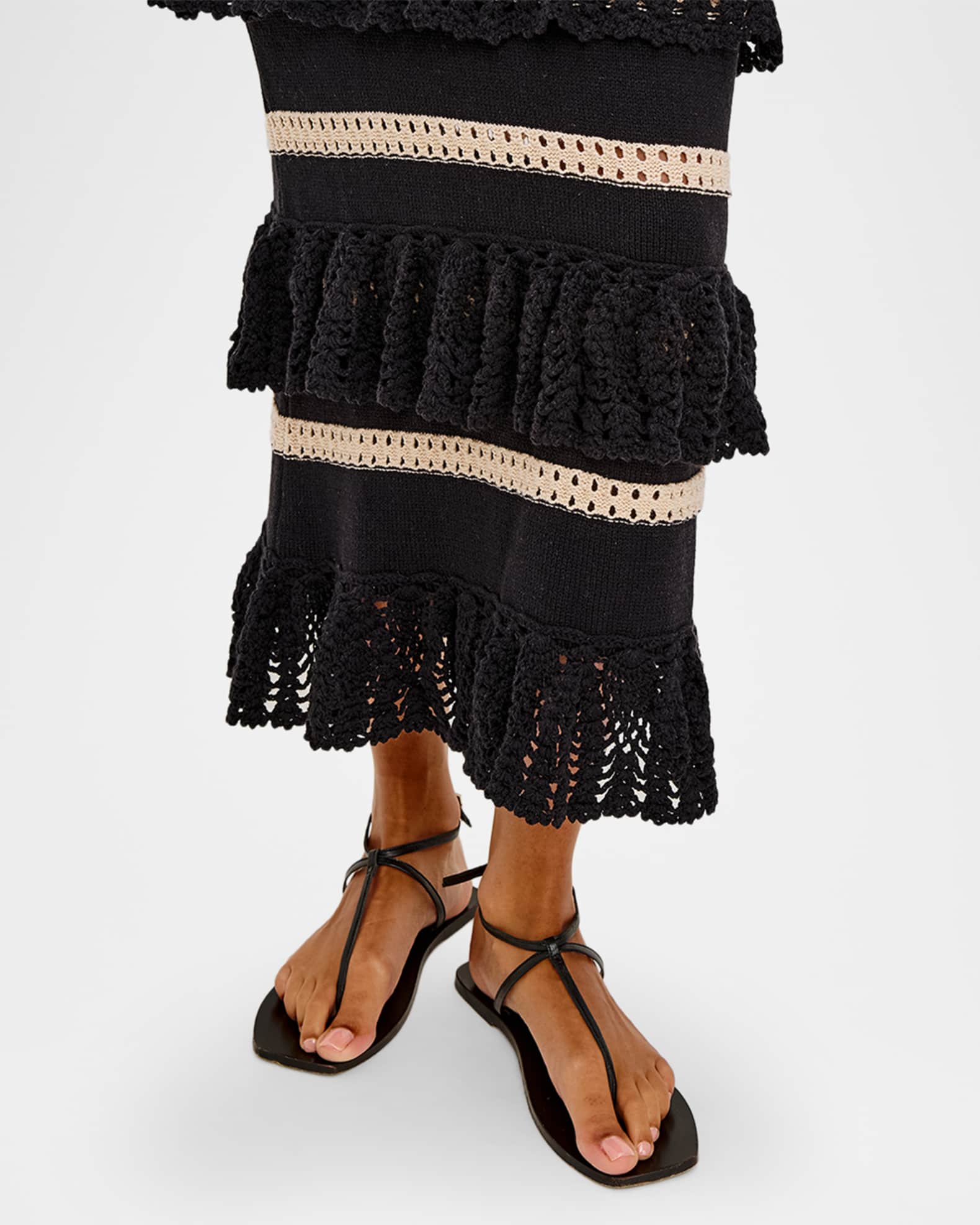 Rails Ana Stripe Cotton-Crochet Tank Dress | Neiman Marcus