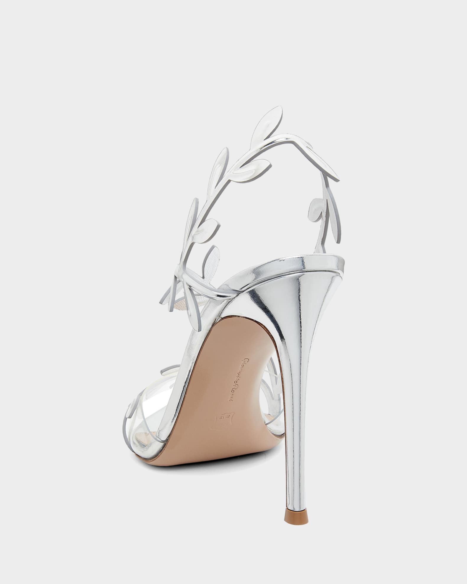 Gianvito Rossi Flavia 105mm Branch Slingback Sandals | Neiman Marcus