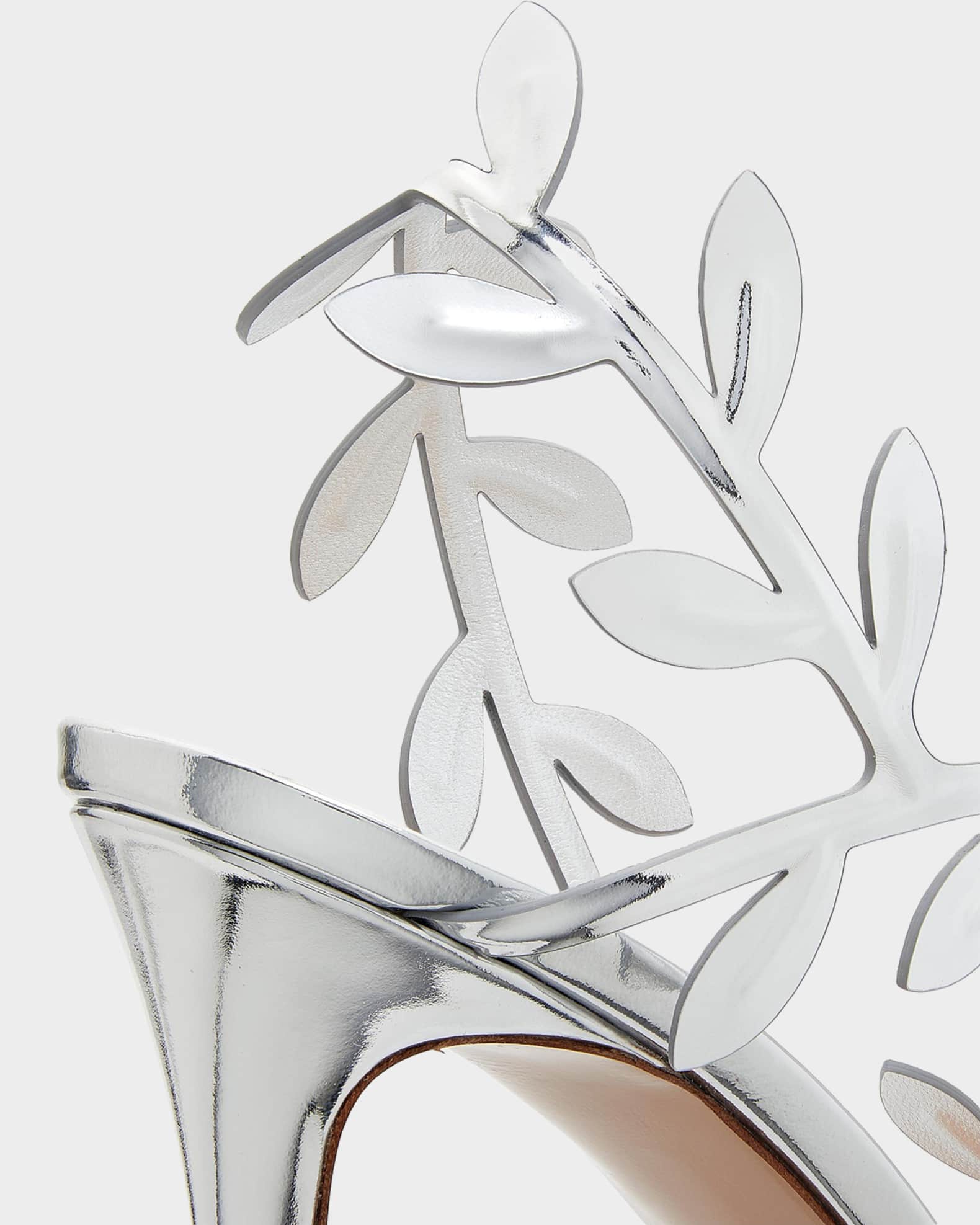 Gianvito Rossi Flavia 105mm Branch Slingback Sandals | Neiman Marcus