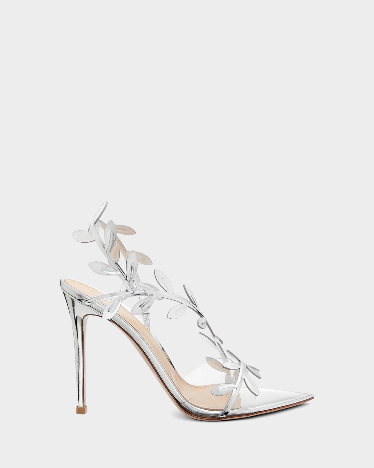 Gianvito Rossi Flavia 105mm Branch Slingback Sandals | Neiman Marcus