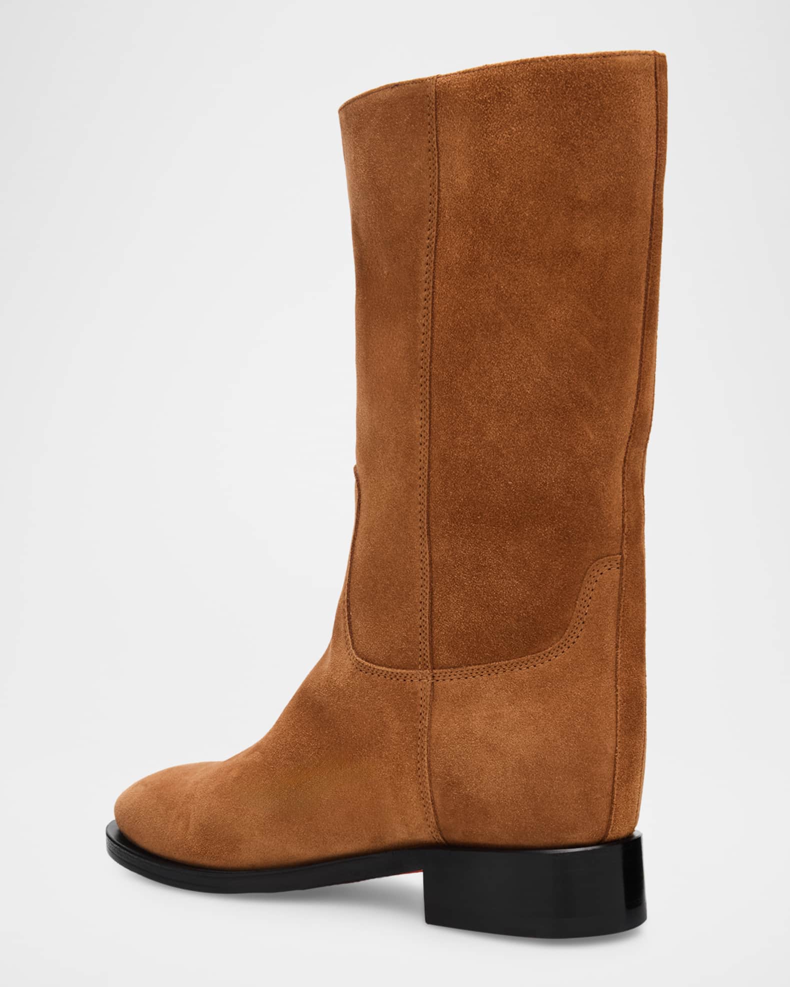 Santoni Suede Mid-Calf Boots | Neiman Marcus
