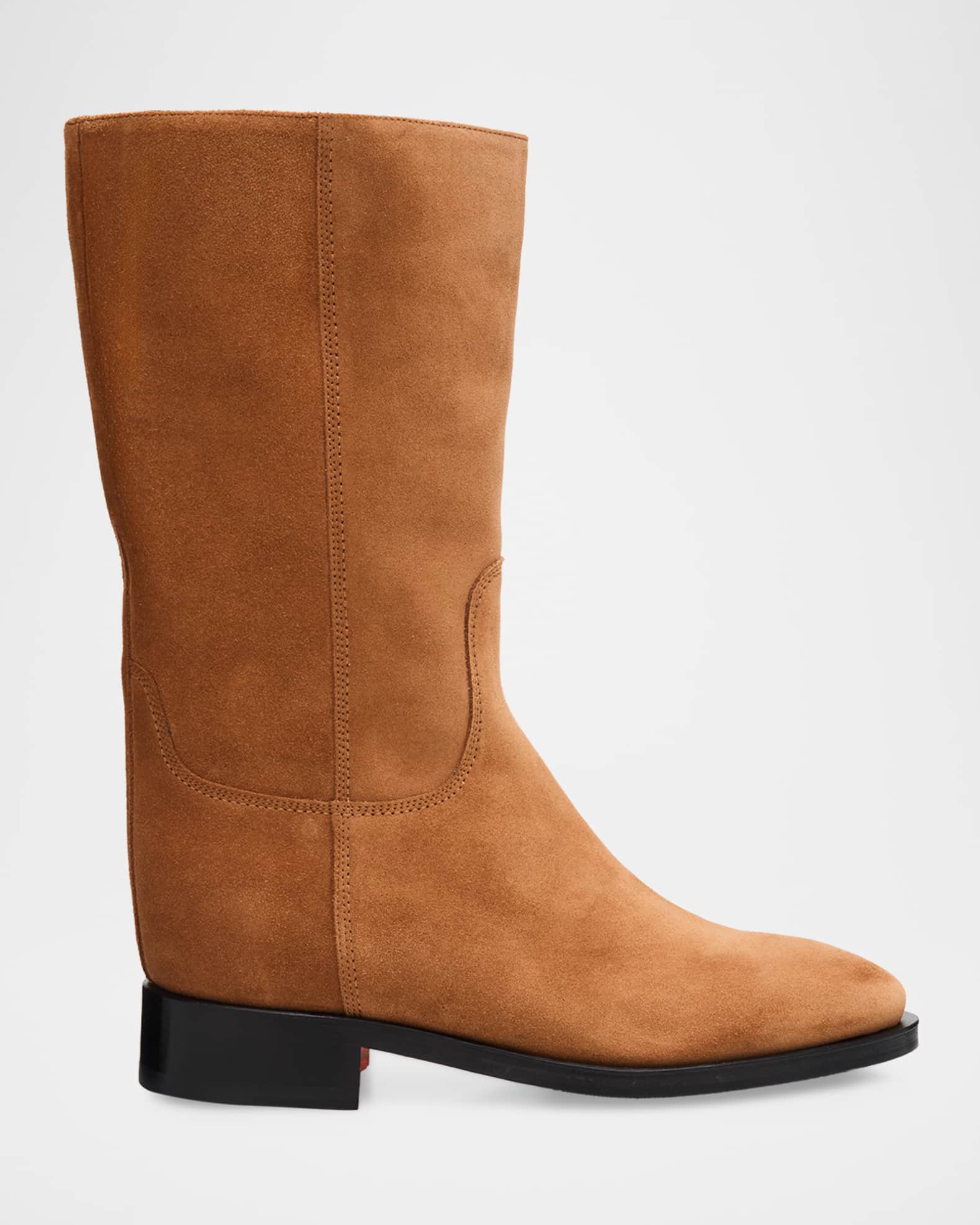 Santoni Suede Mid-Calf Boots | Neiman Marcus