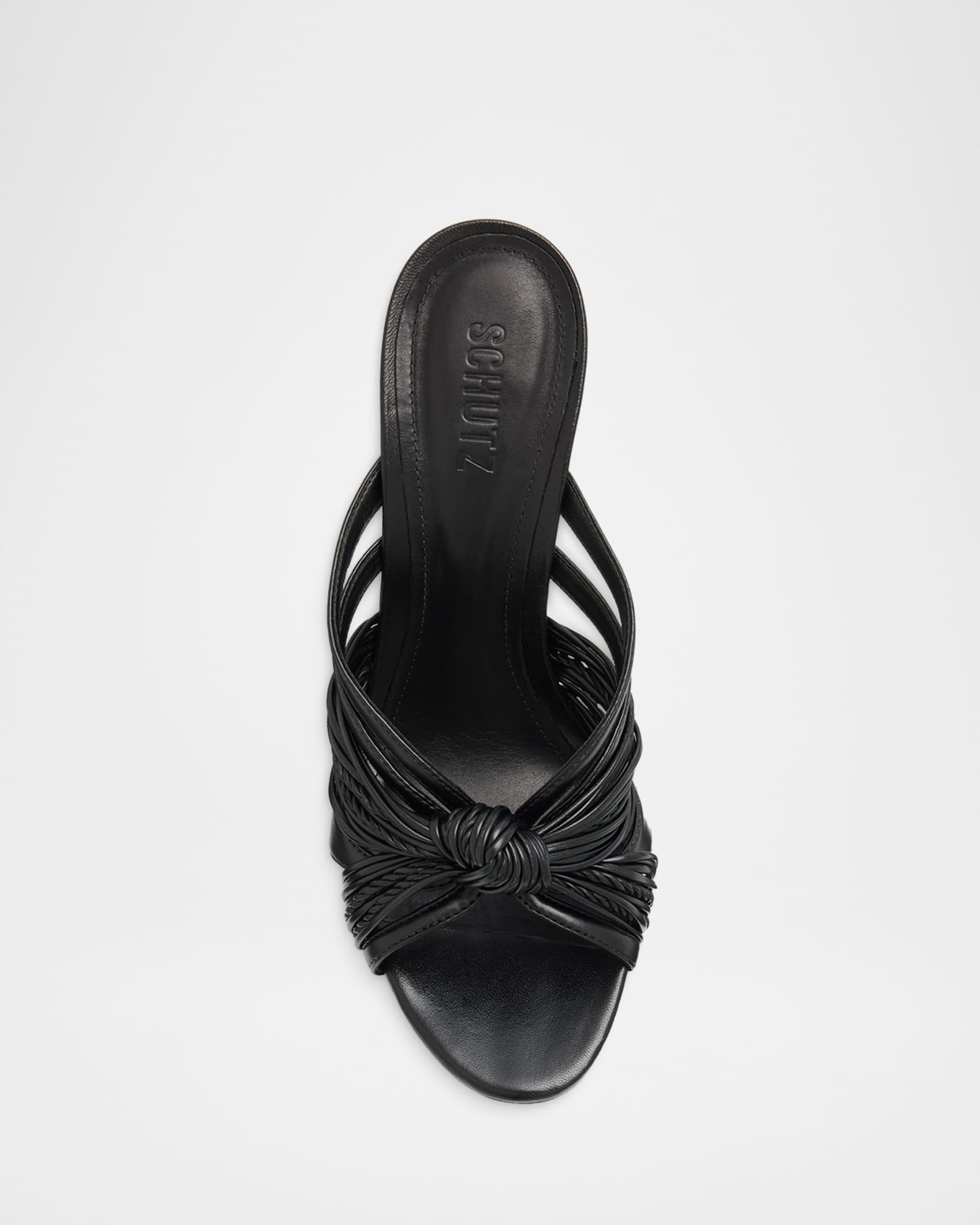 Schutz Gaya 100MM Knotted Leather Sandals | Neiman Marcus