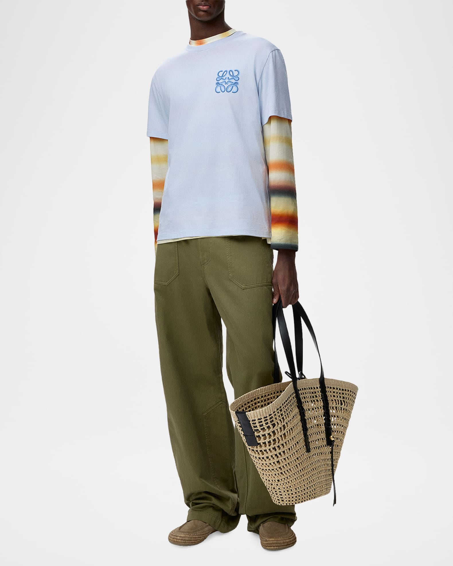 Loewe x Paula's Ibiza Men's Embroidered Logo T-Shirt | Neiman Marcus