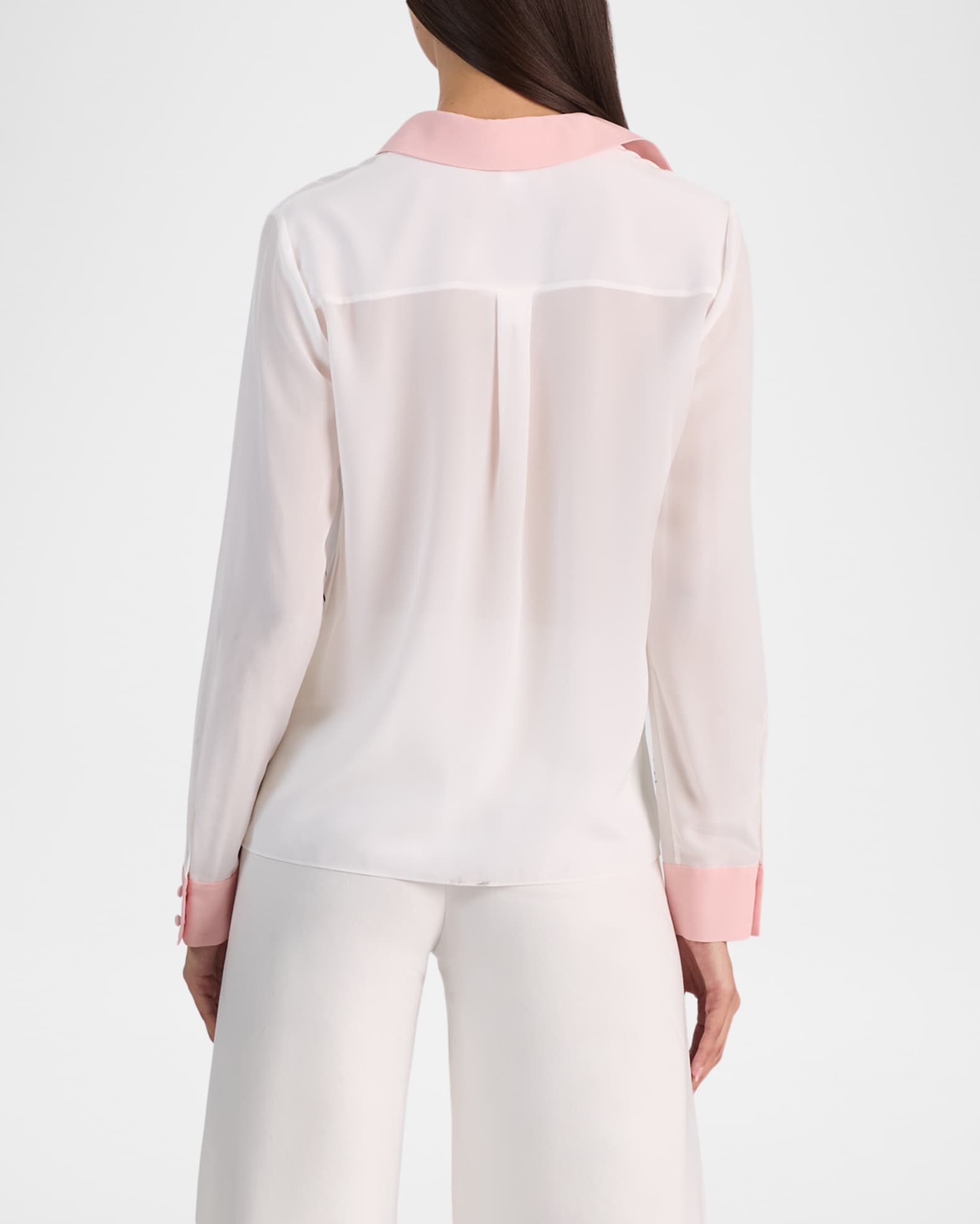 ALICE + OLIVIA Willa Placket Top | Neiman Marcus