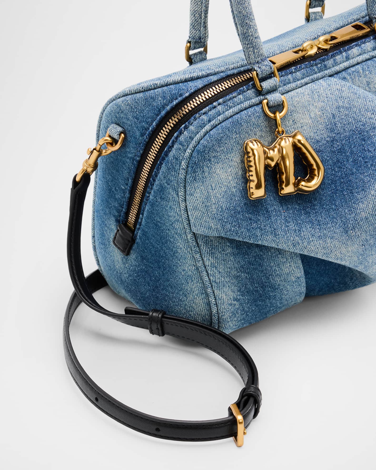 Marc Jacobs The Denim Small Wave Top-Handle Bag | Neiman Marcus