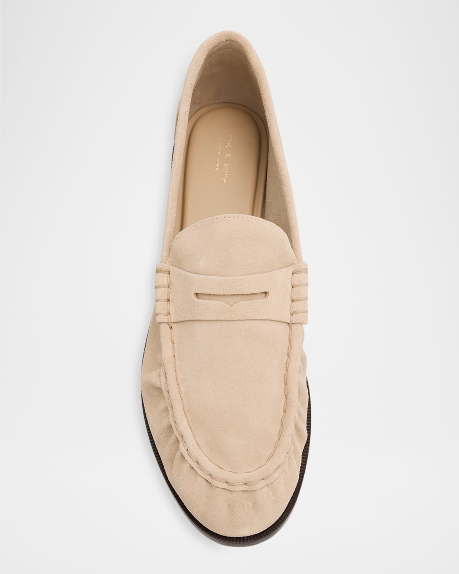 Rag & Bone Lexi Suede Penny Loafers | Neiman Marcus