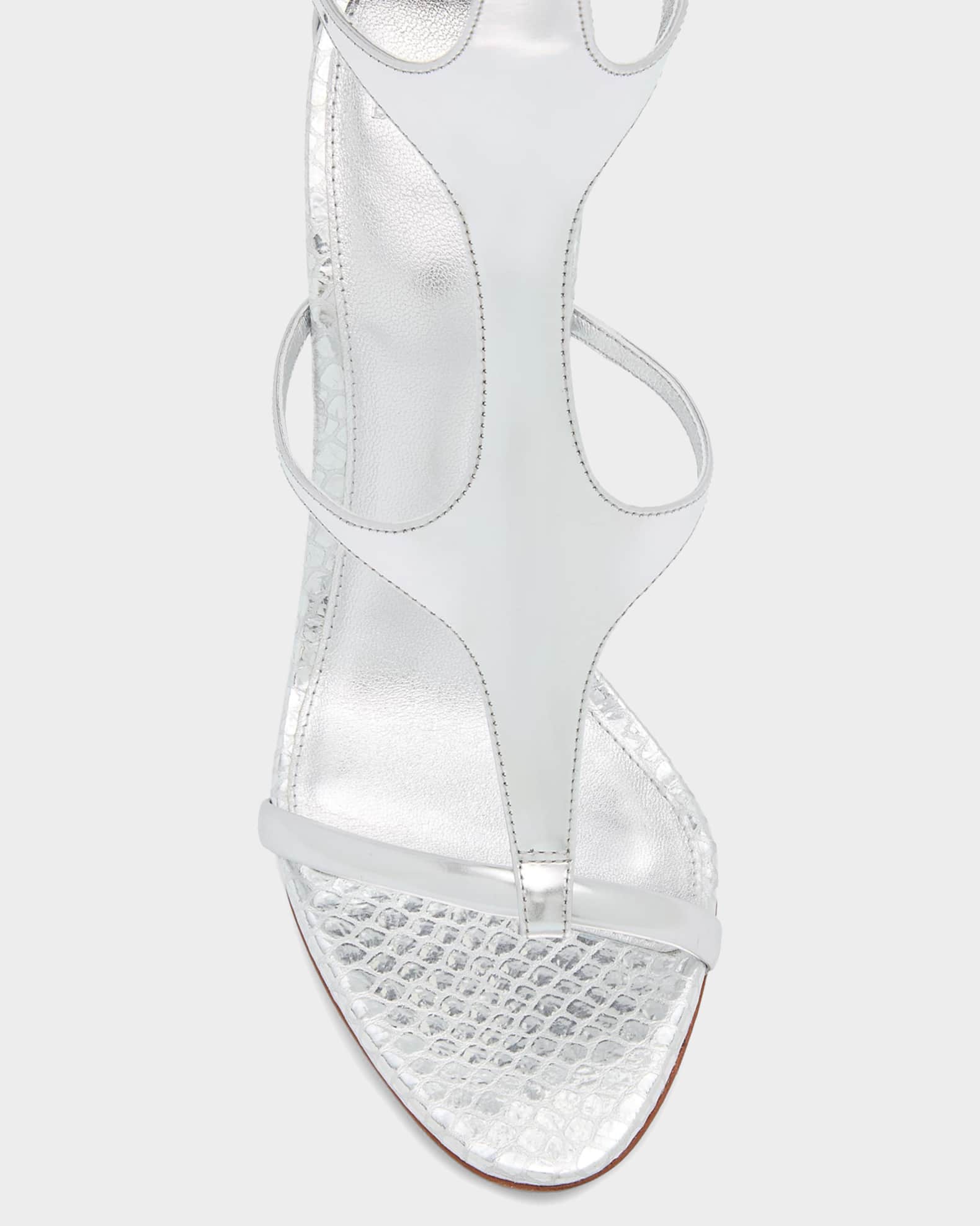 Alexandre Birman 100mm Boonie Metallic Leather Gladiator Sandals ...