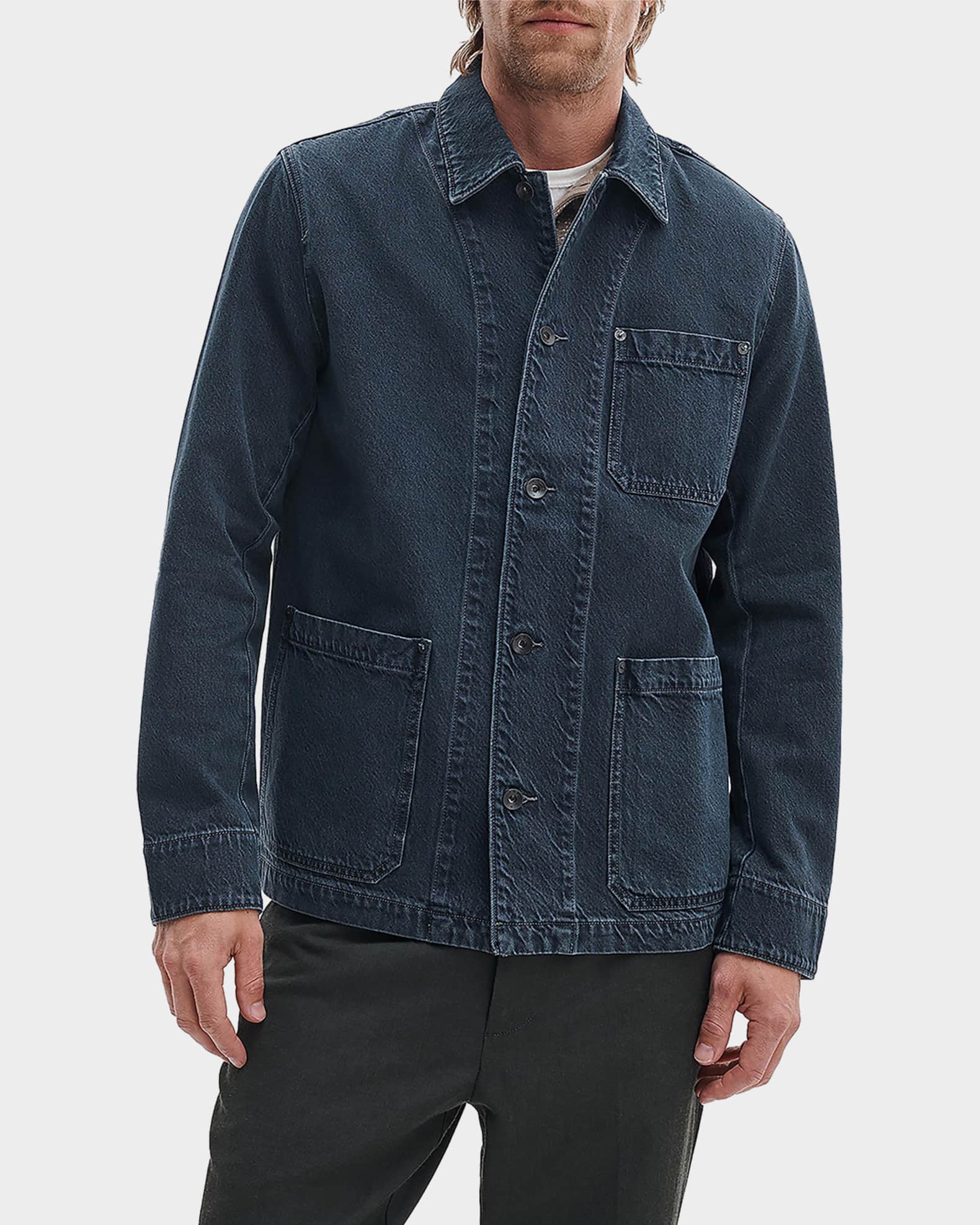 Rag & Bone Men's Evan Patch-Pocket Denim Jacket | Neiman Marcus