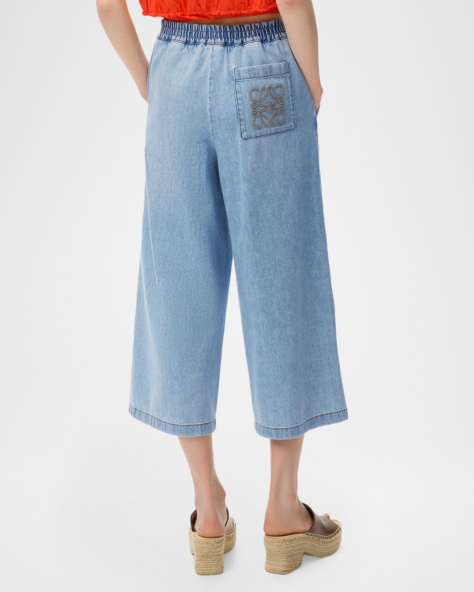 LOEWE x Paula's Ibiza Cropped Wide-Leg Pants | Neiman Marcus