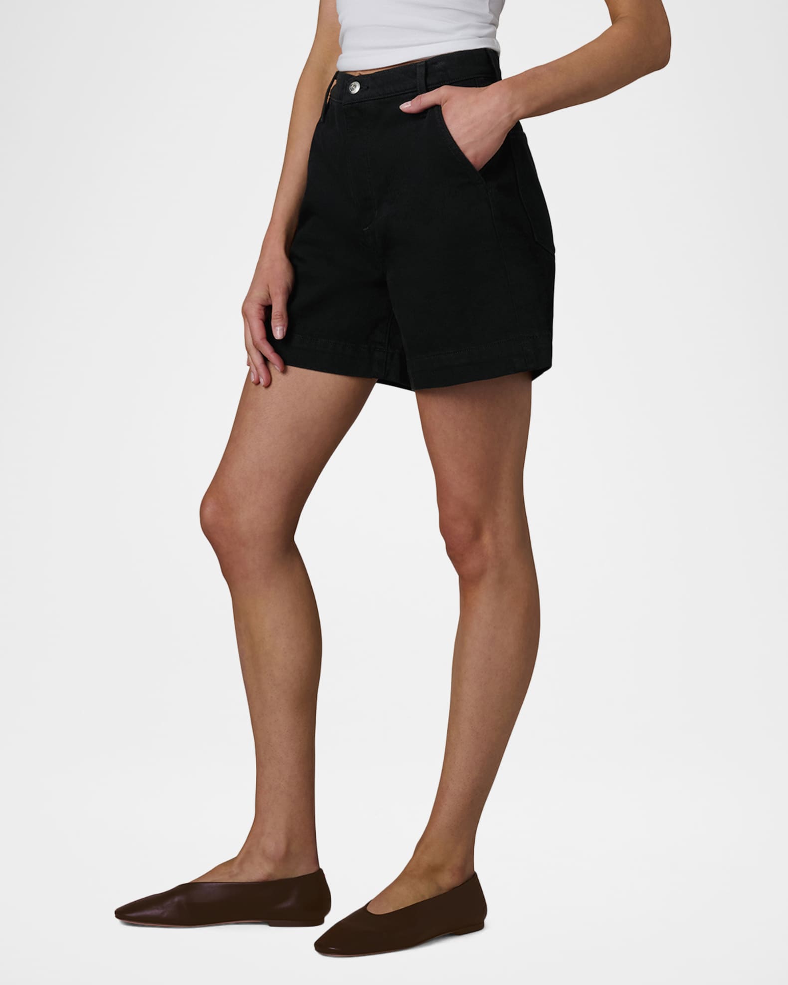 Joe's Jeans The Harlowe Denim Trouser Shorts | Neiman Marcus