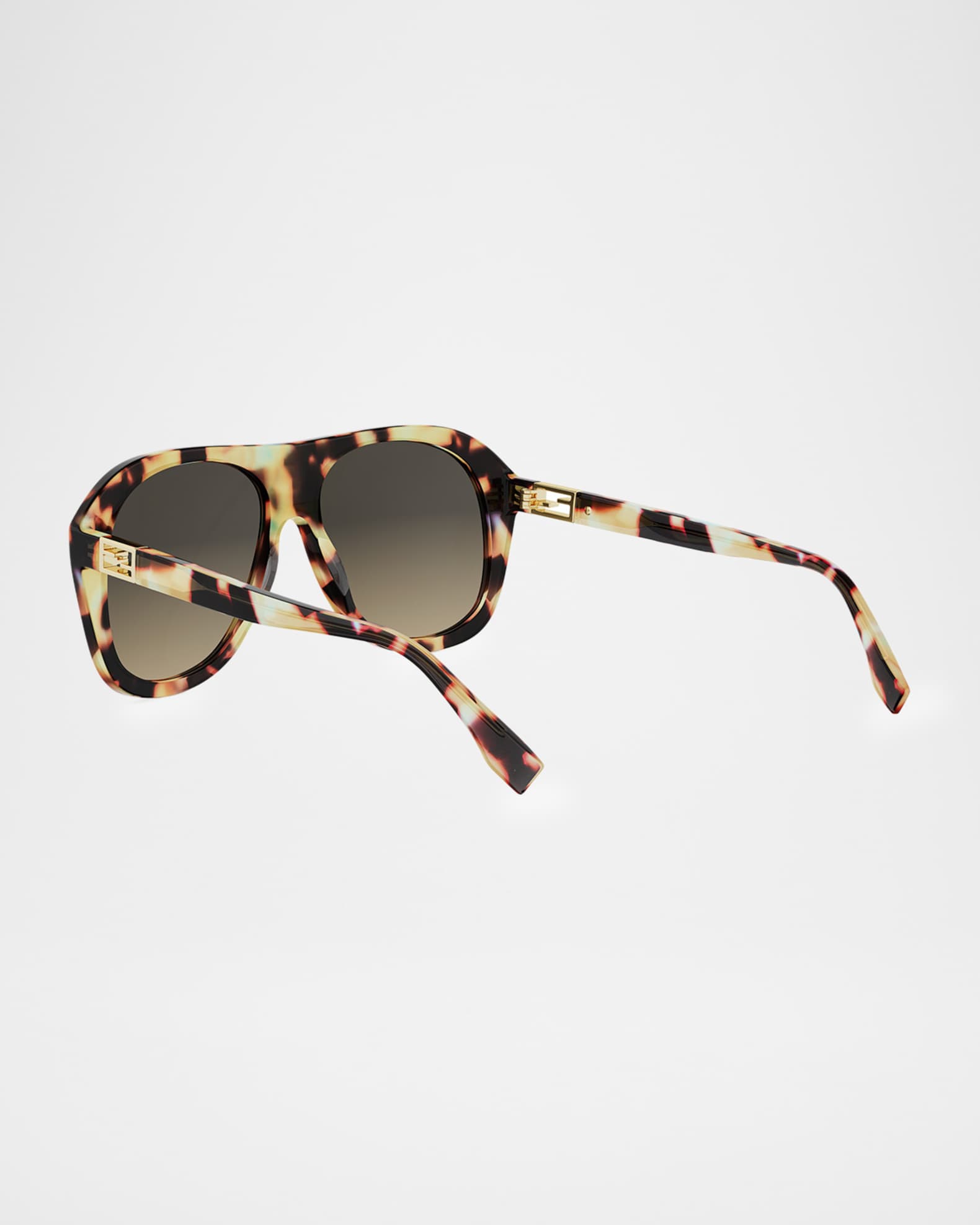 Fendi Oversized Baguette Acetate Aviator Sunglasses | Neiman Marcus