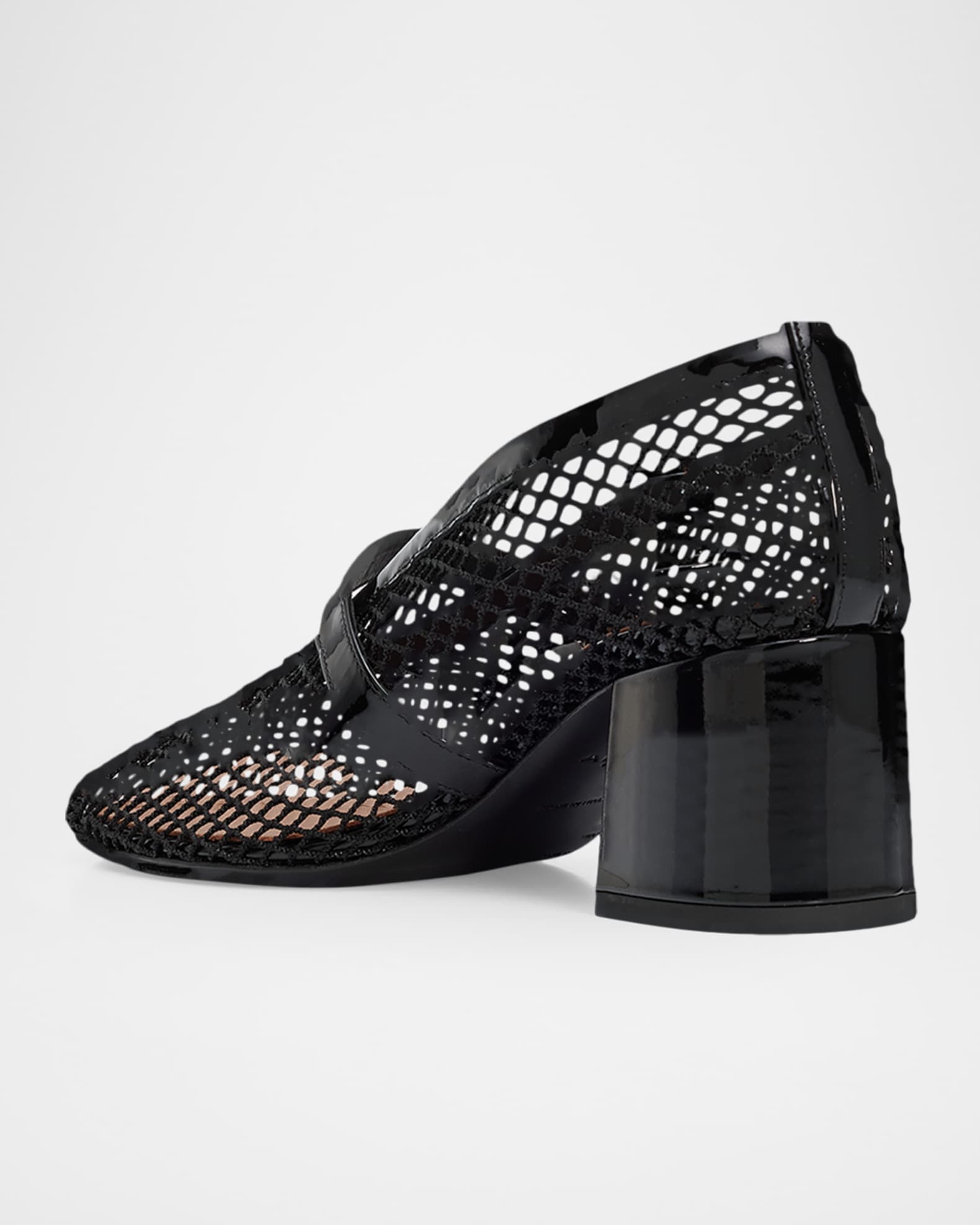 ALAIA 55mm Fishnet Ballerina Pumps | Neiman Marcus