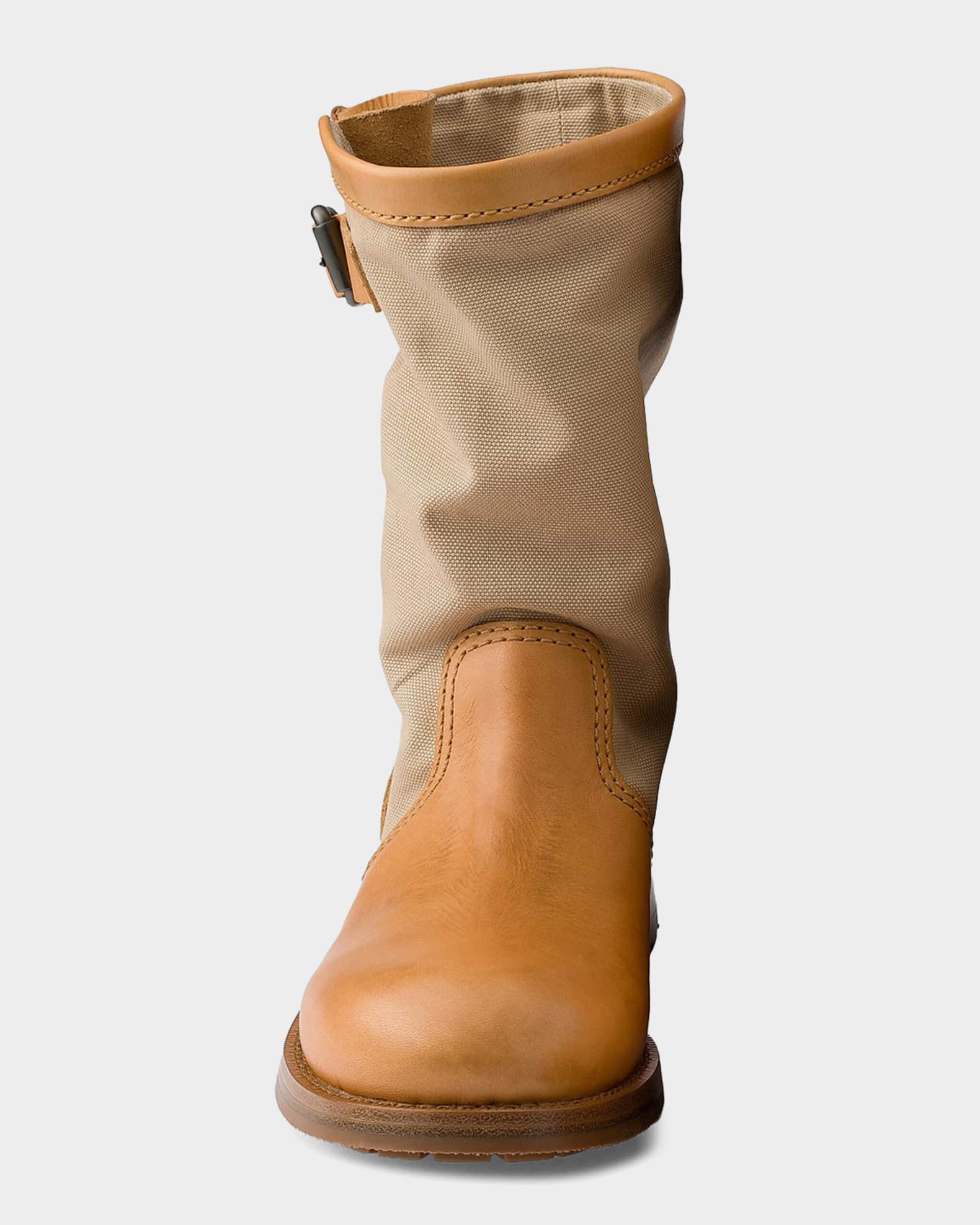 Leather and Canvas Boots | Neiman Marcus