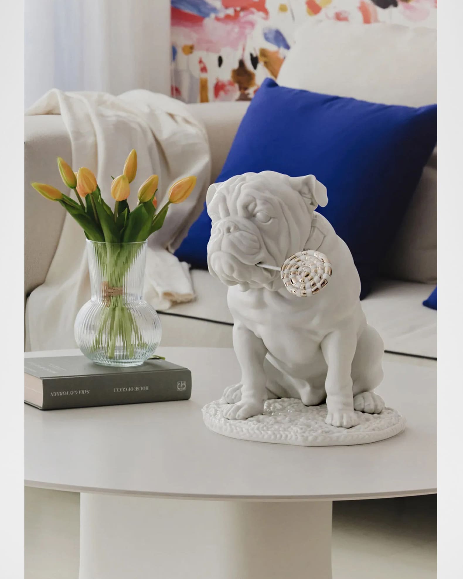 Lladro Bulldog with Lollipop Sculpture | Neiman Marcus