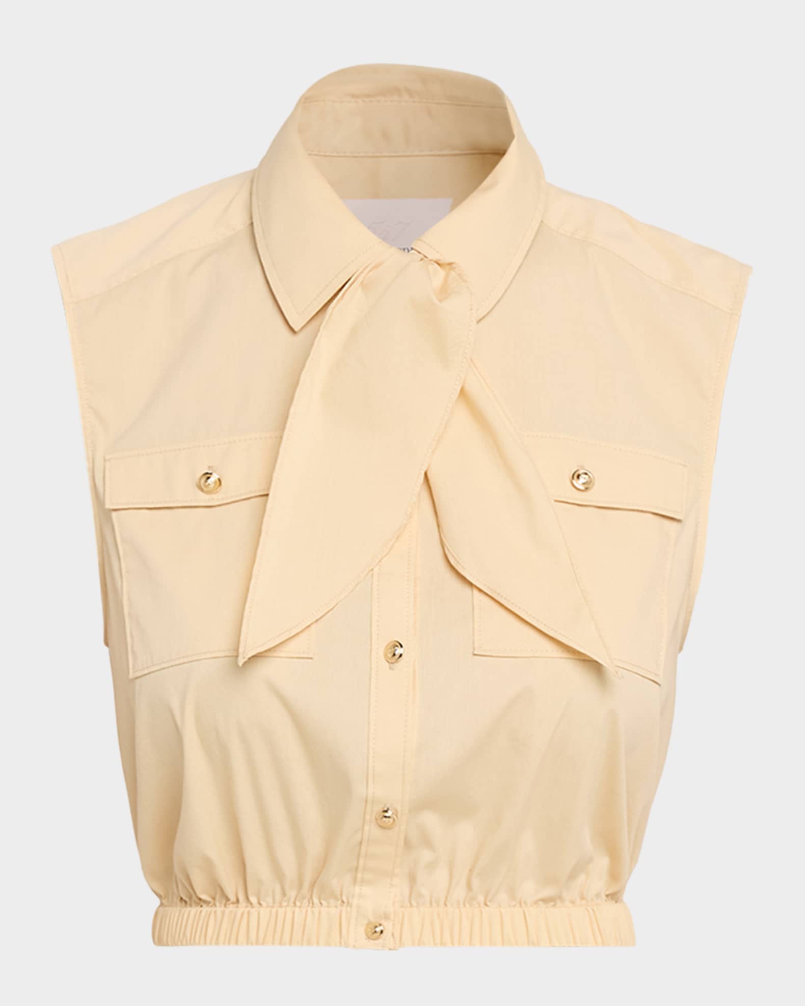 Cinq a Sept Lou Buttoned Poplin Top | Neiman Marcus