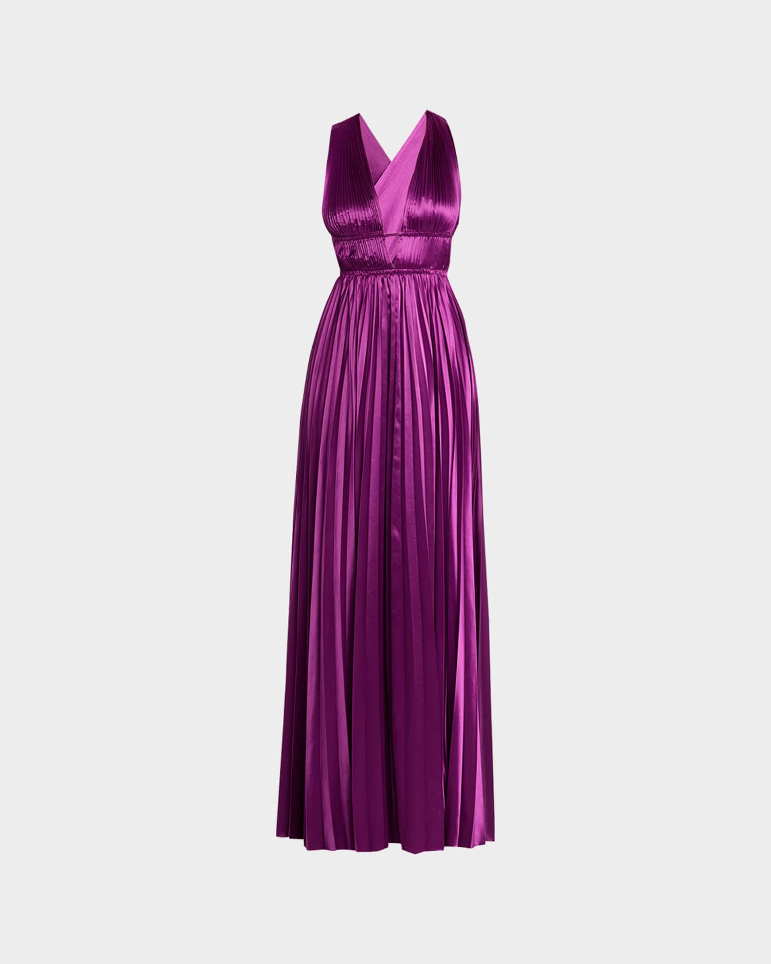 Ulla Johnson Lena Pleated Satin Gown | Neiman Marcus