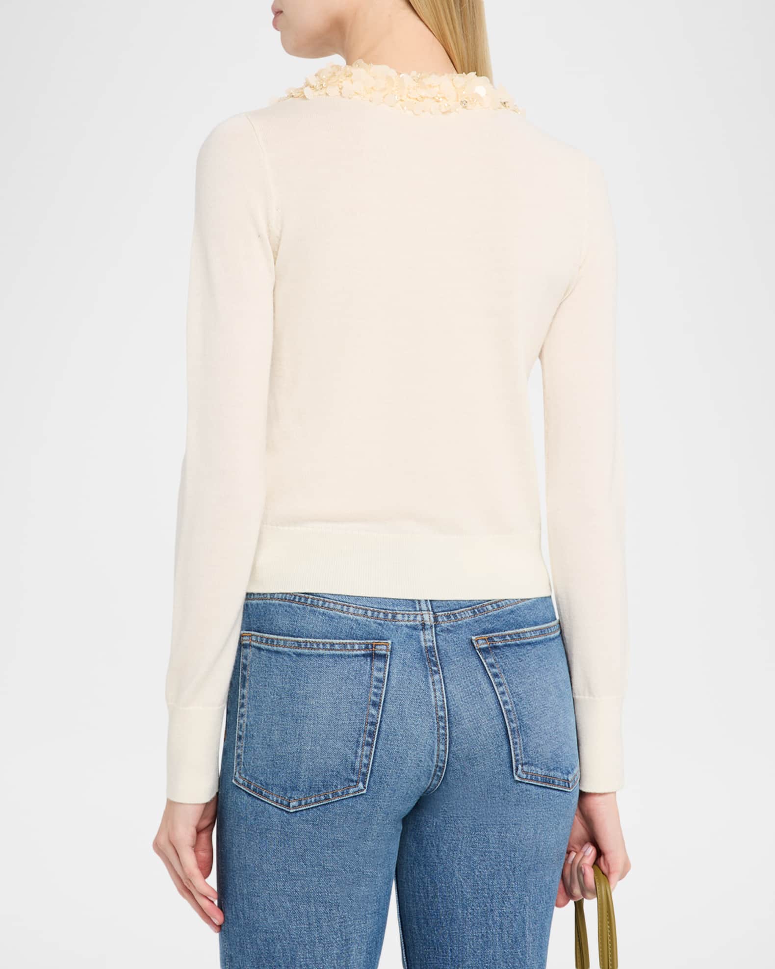 Ulla Johnson Anna Embellished Merino Cardigan | Neiman Marcus