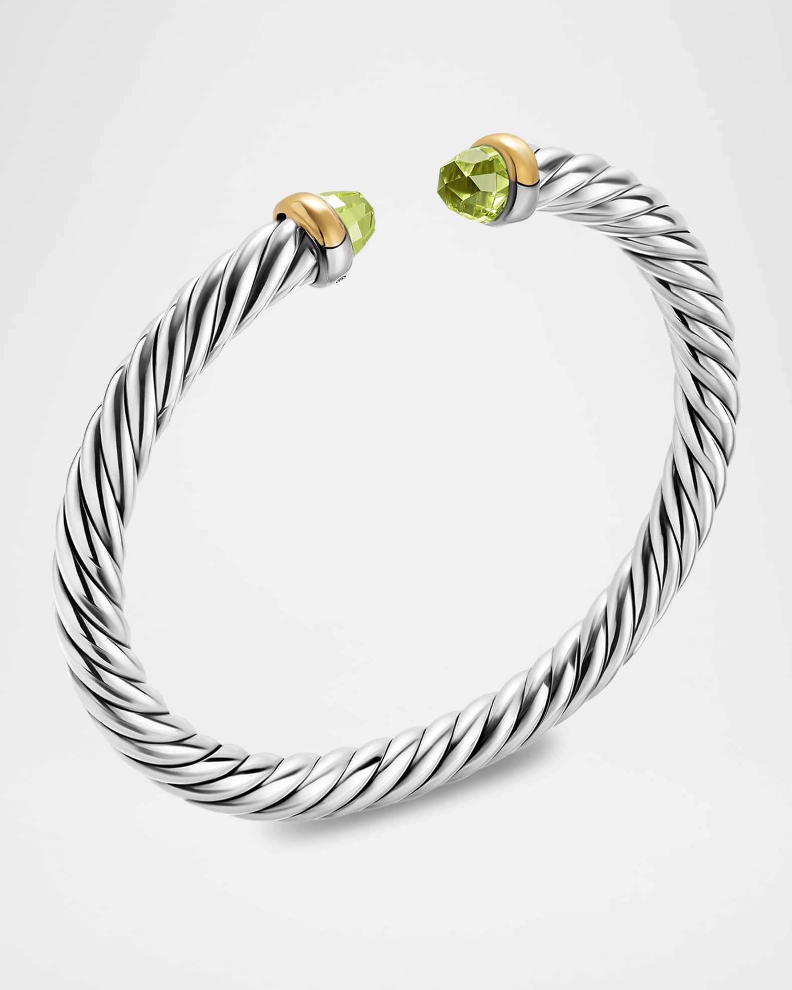 David Yurman Cable Flex Bracelet with Gemstones in Silver and 14K Gold ...