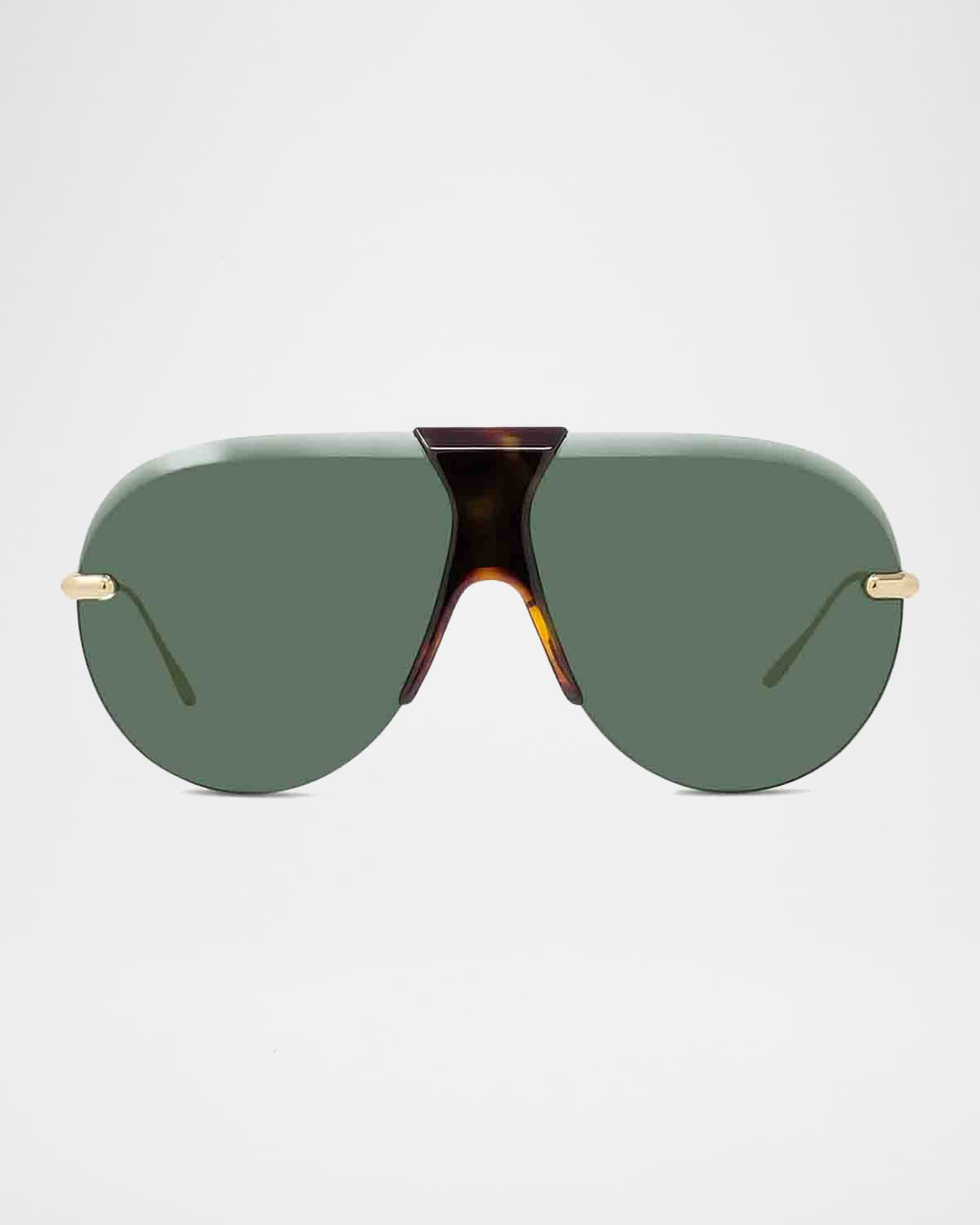 Loewe Men's Safari Rimless Metal/Acetate Semi-Shield Sunglasses ...