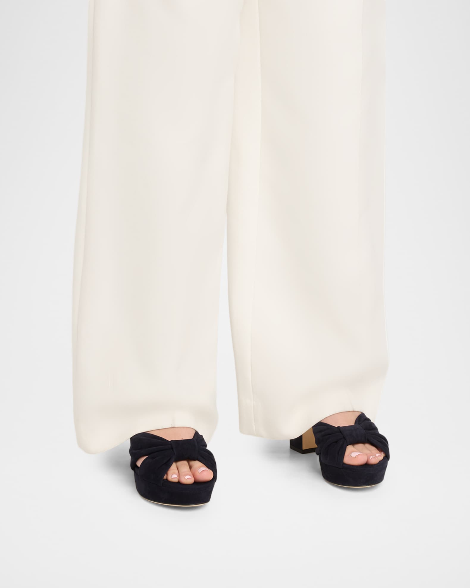 Jimmy Choo Heloise 80mm Suede Platform Sandals | Neiman Marcus