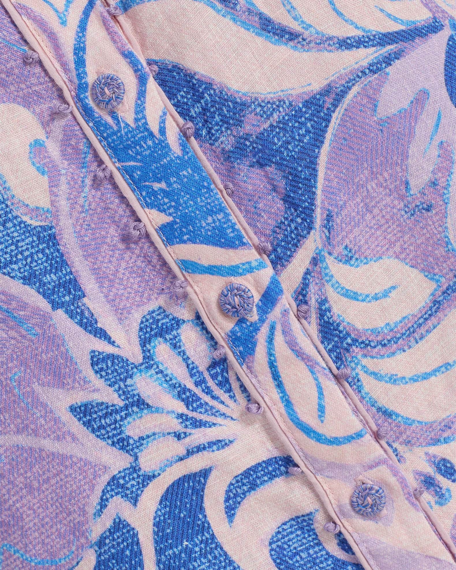 Johnny Was Floral-Print Linen Mini Shirtdress | Neiman Marcus