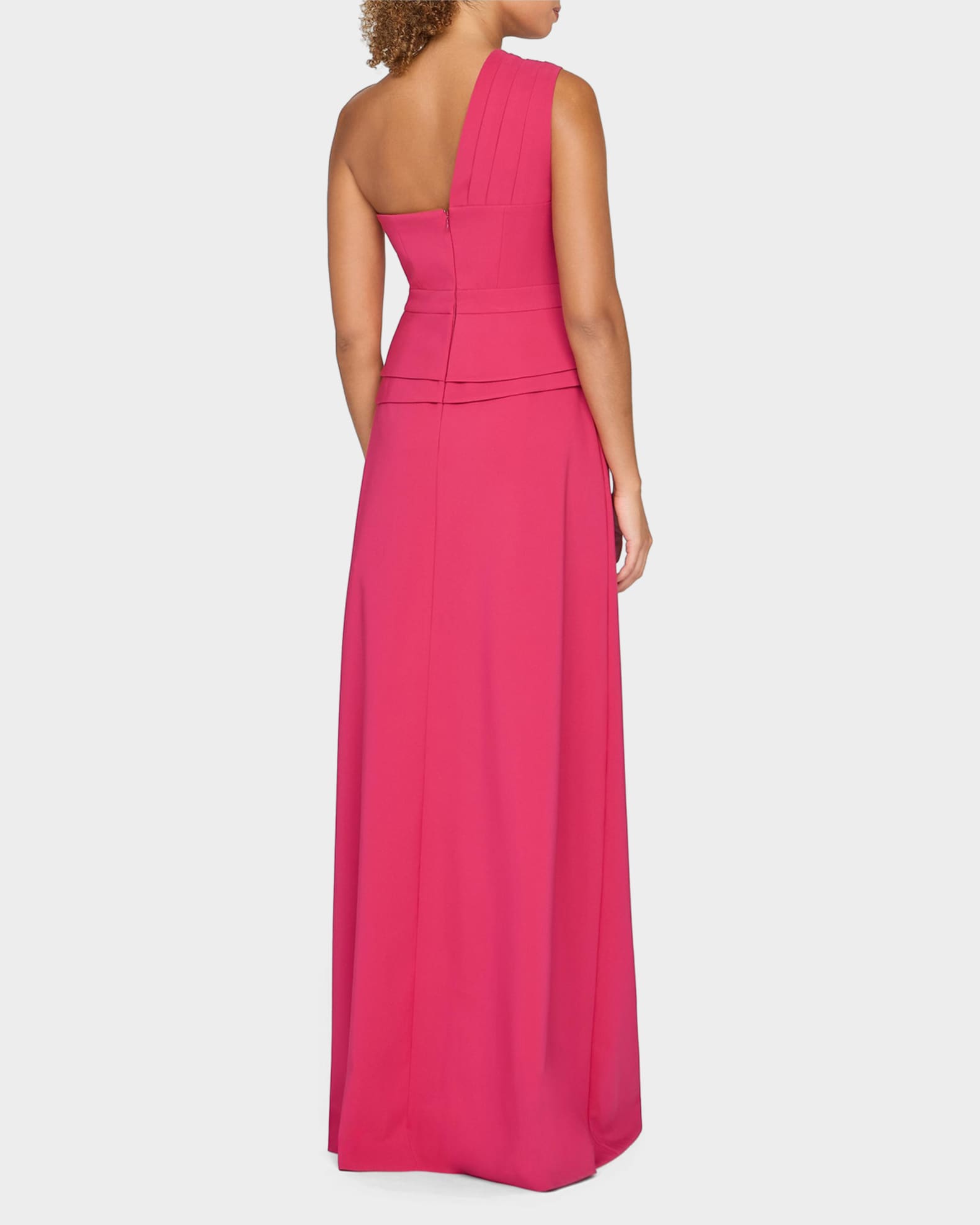 Kay Unger New York Everette One-Shoulder Walk-Thru Jumpsuit | Neiman Marcus