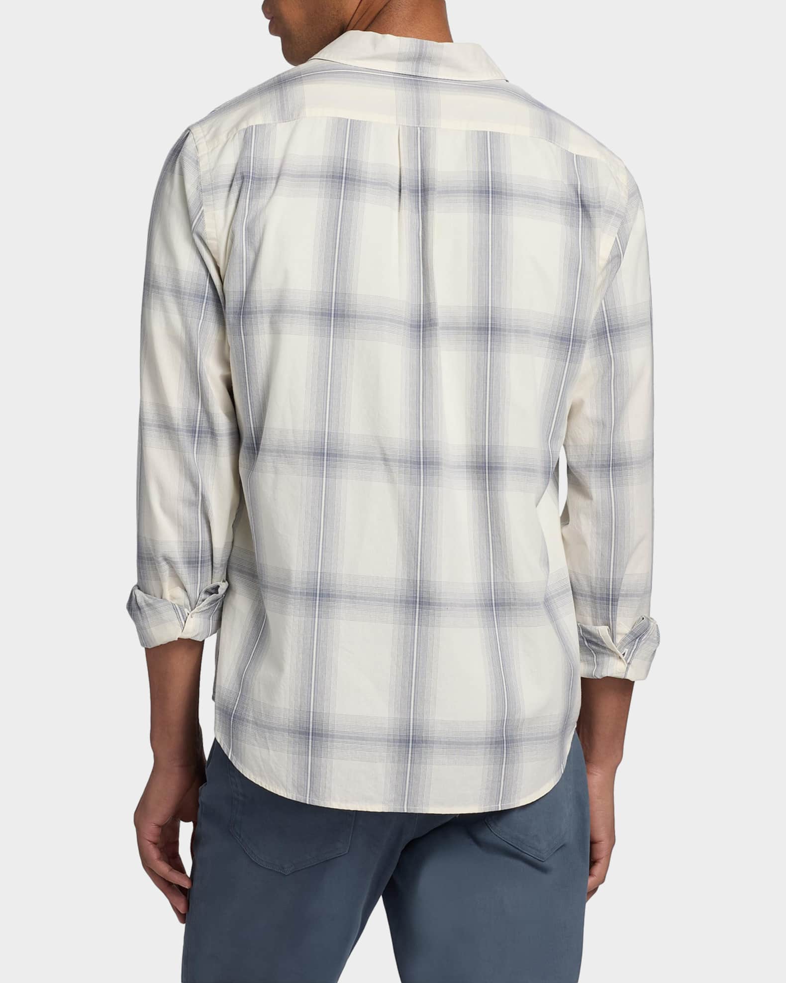 Vince Men's Townes Plaid Cotton Shirt | Neiman Marcus