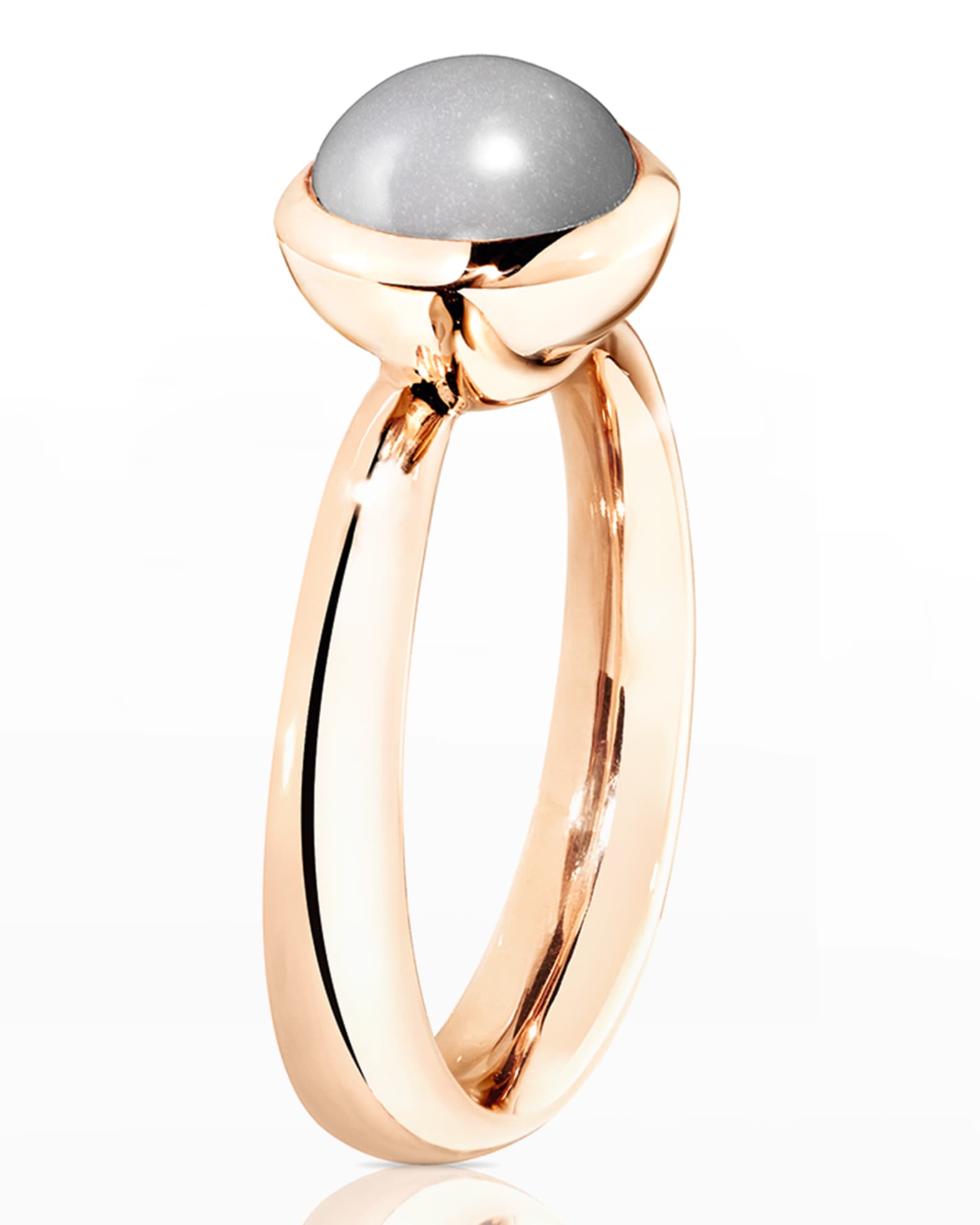 Tamara Comolli 18k Rose Gold Small Bouton Moonstone Cabochon Ring, Size ...
