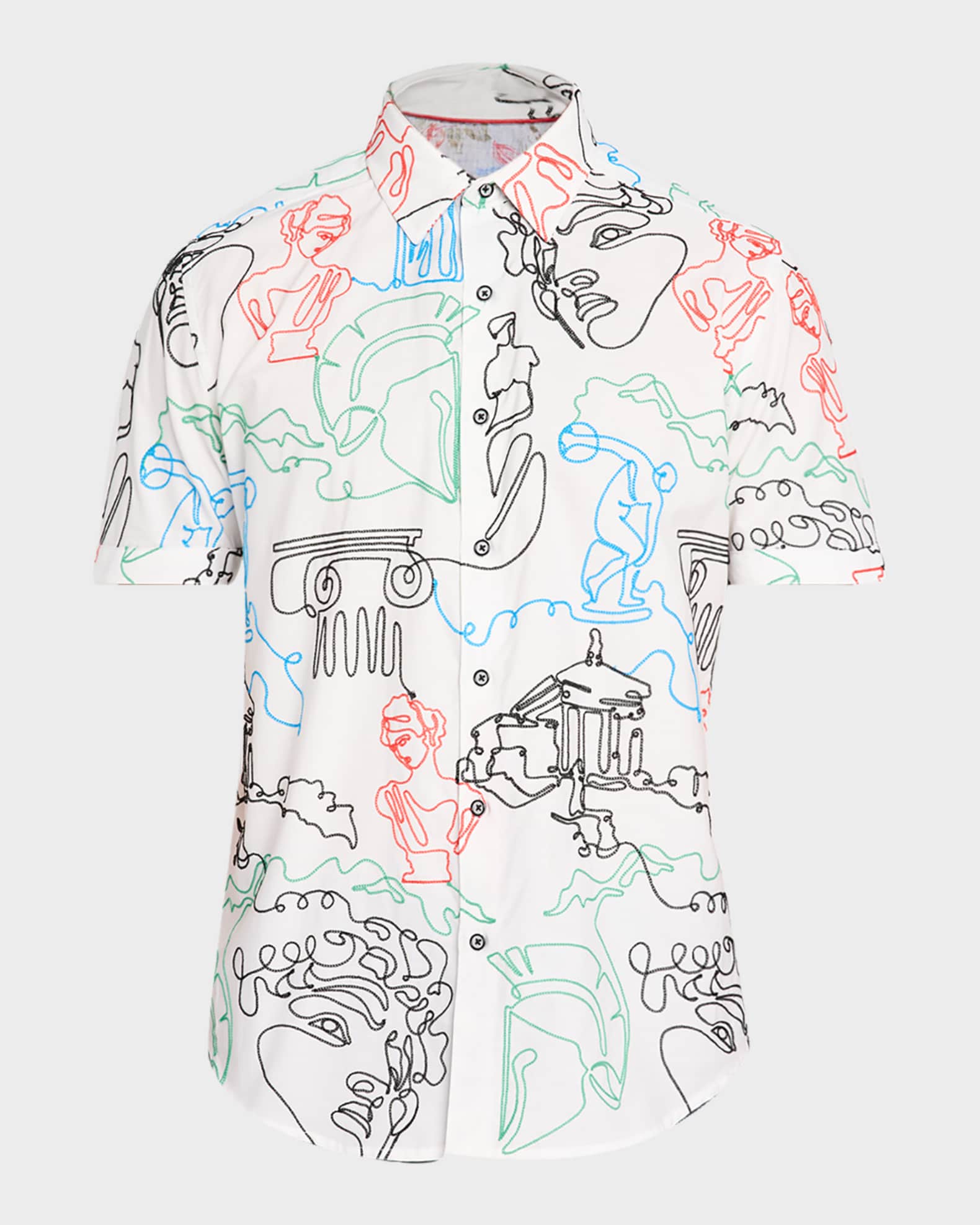 Robert Graham Men's Aristotle Short-Sleeve Shirt | Neiman Marcus