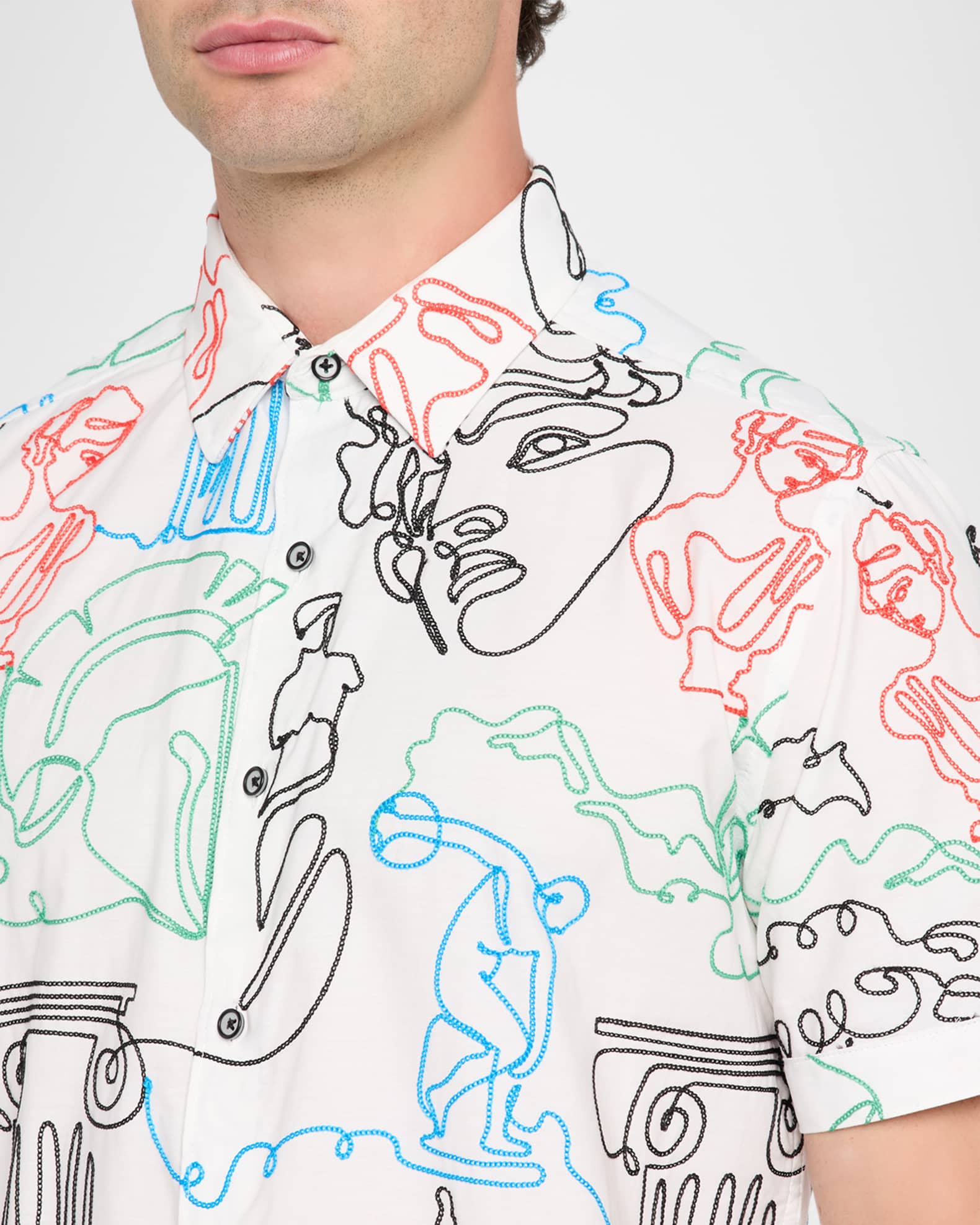 Robert Graham Men's Aristotle Short-Sleeve Shirt | Neiman Marcus