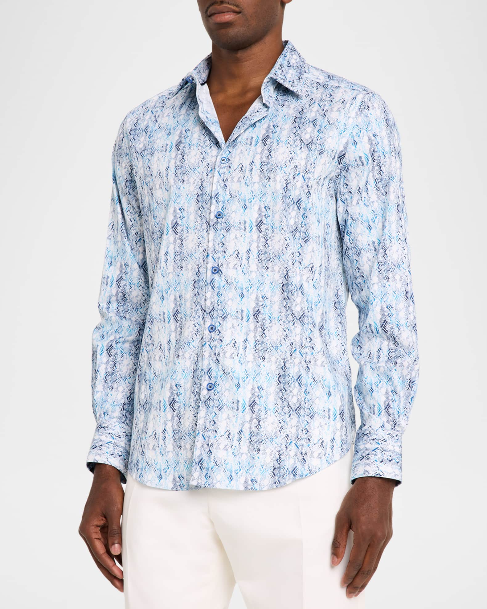 Robert Graham Men's Alahmar Medallion Button-Down Shirt | Neiman Marcus