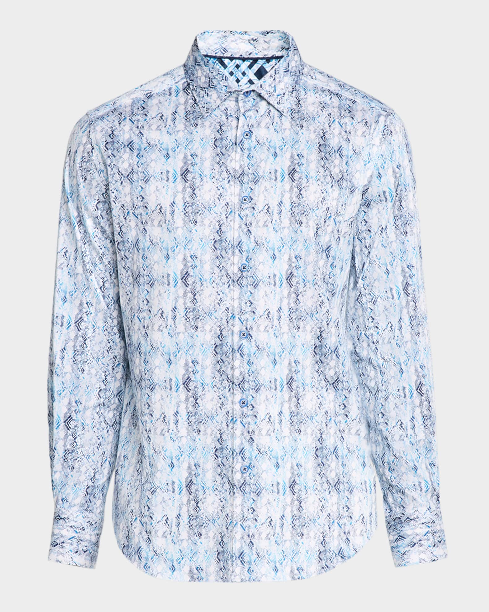 Robert Graham Men's Alahmar Medallion Button-Down Shirt | Neiman Marcus
