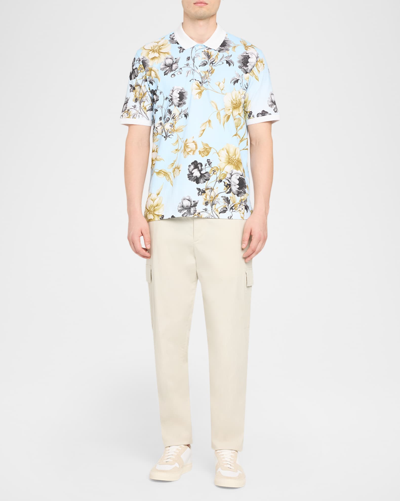 Robert Graham Men's Milson Floral Polo Shirt | Neiman Marcus