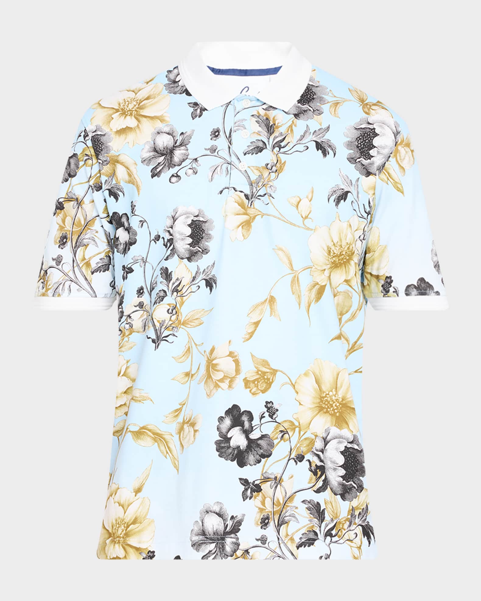 Robert Graham Men's Milson Floral Polo Shirt | Neiman Marcus