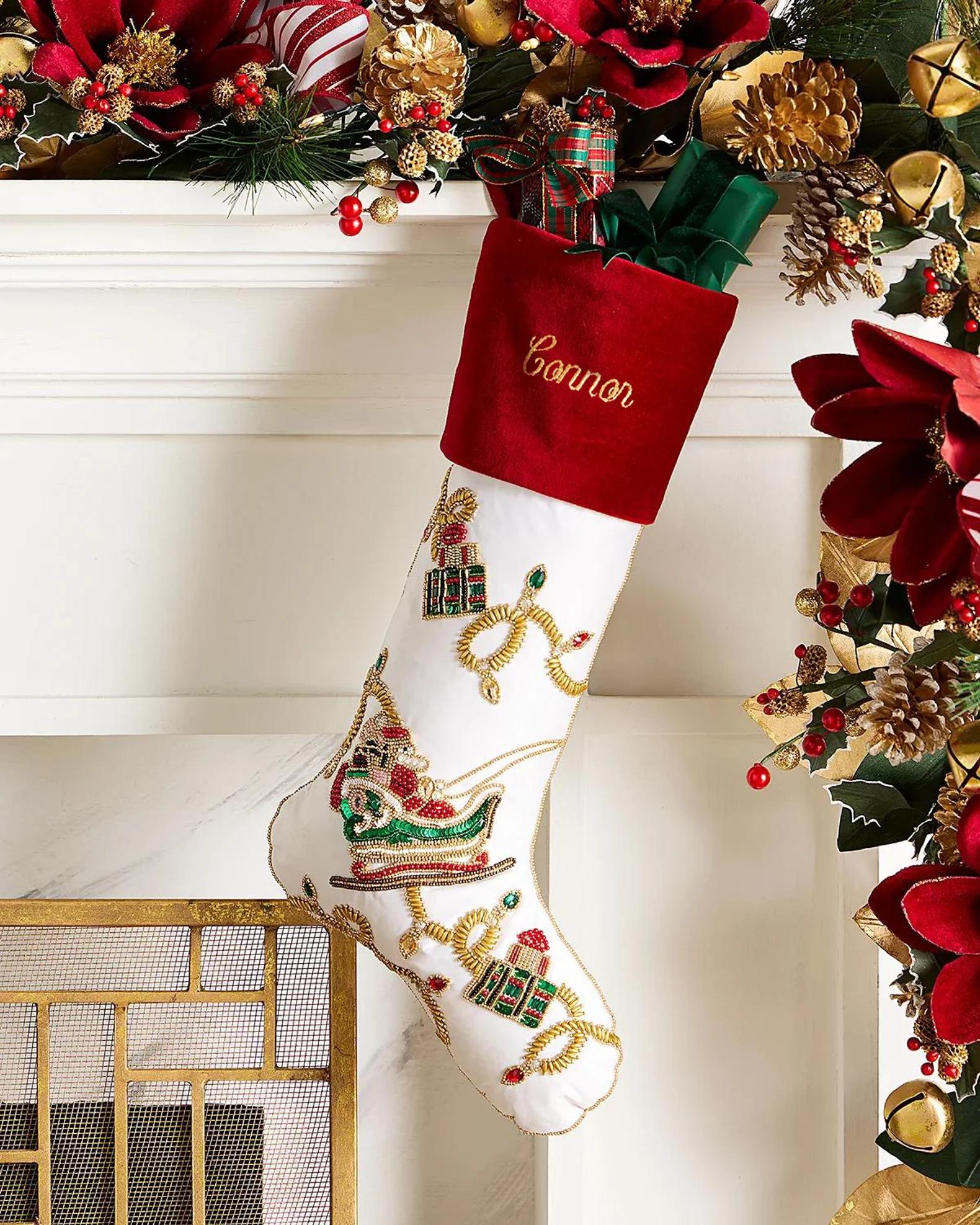 Kim Seybert Holiday Lights Stocking | Neiman Marcus