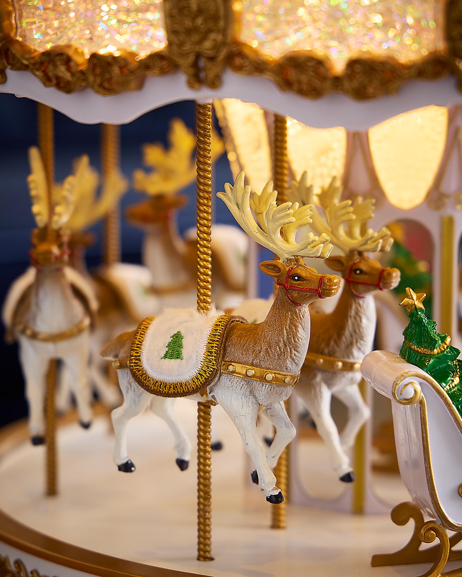 Mr. Christmas Holiday Holly Carousel Christmas Decor | Neiman Marcus