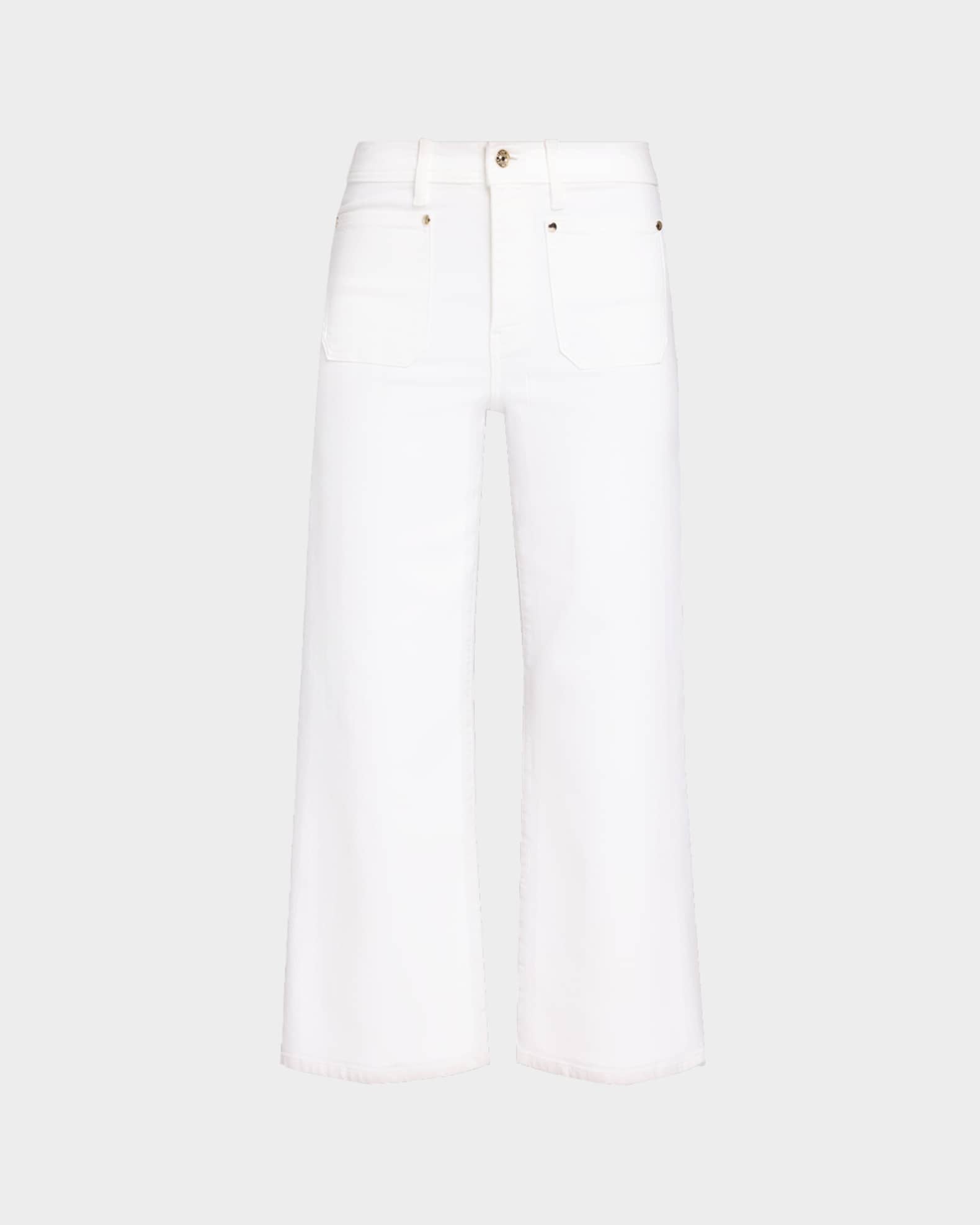 FRAME Le Slim Palazzo Crop Harbor Pocket Jeans | Neiman Marcus